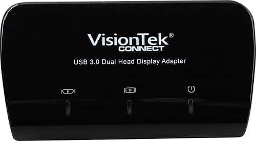 Best Buy: VisionTek USB 3.0 Dual Display Adapter Black 900547