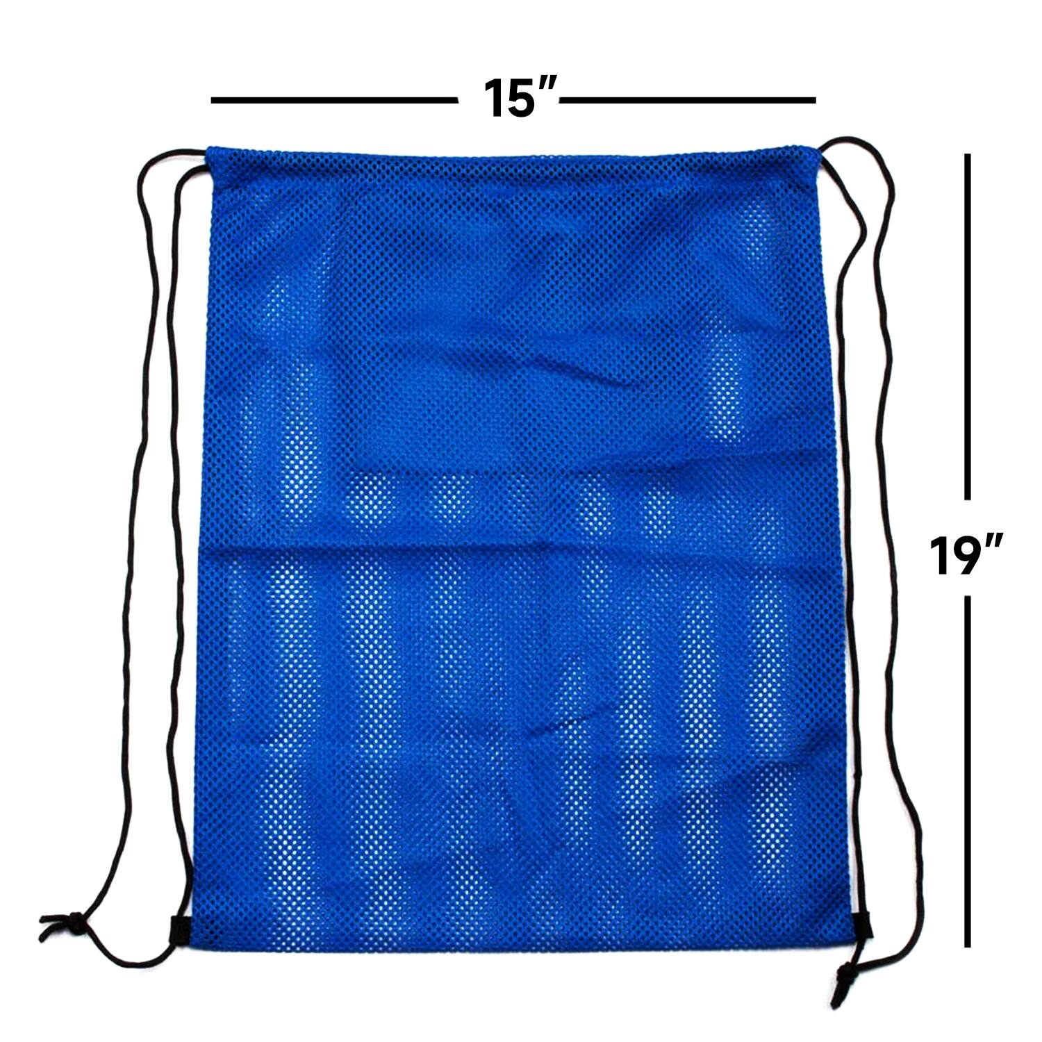 GSE Games & Sports Expert 19"x15" Mesh Drawstring Backpack Bag for Sports Gym Gear, Backpacking ...
