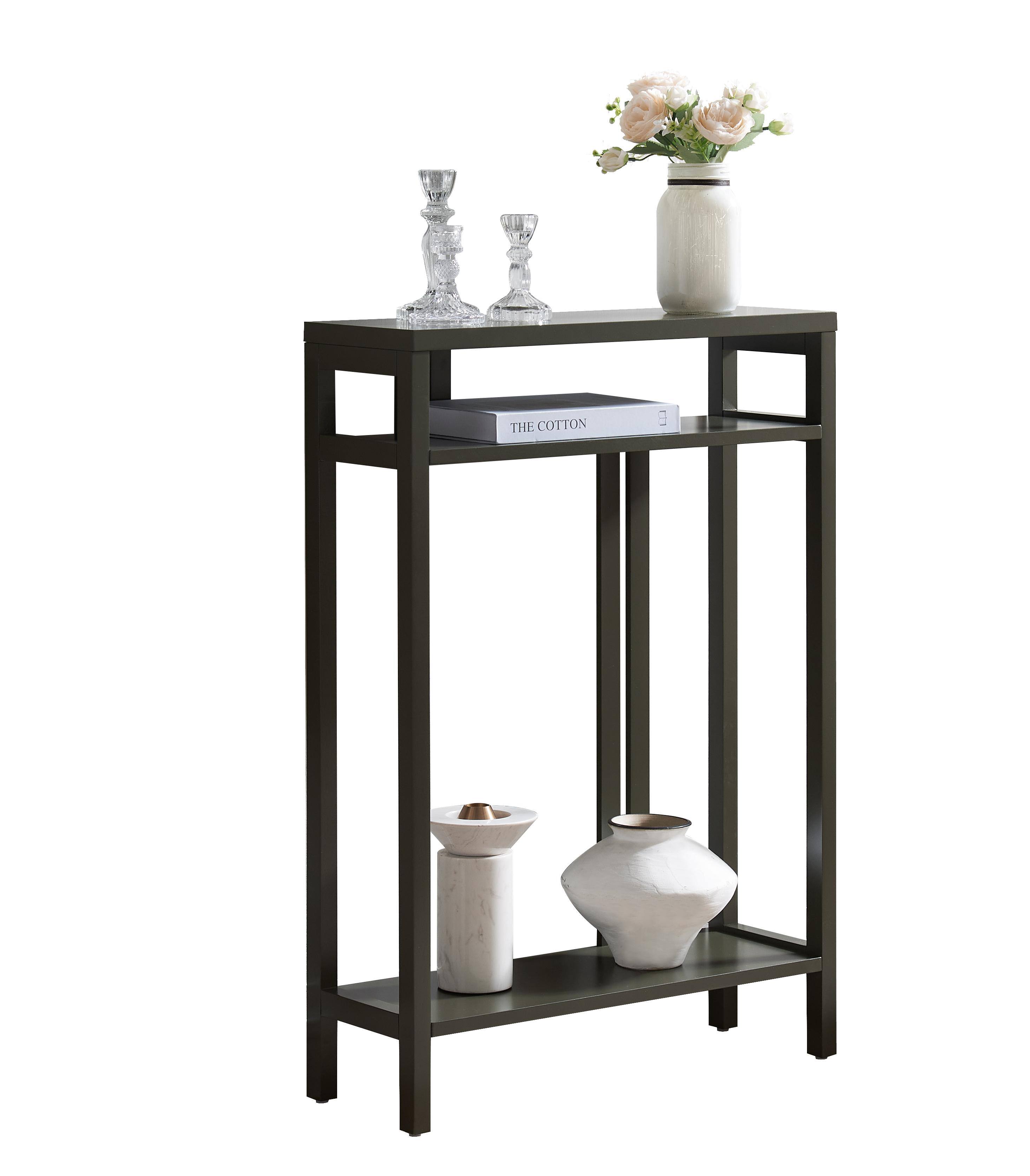 Kings Brand Furniture Bisbee Wood Console Table with 2 Open Storage ...