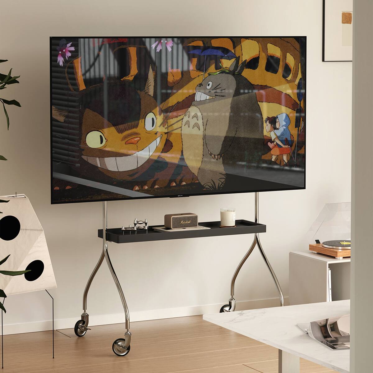 TinyHomie Antique Movable TV Stand Floor Standing For Projection And ...