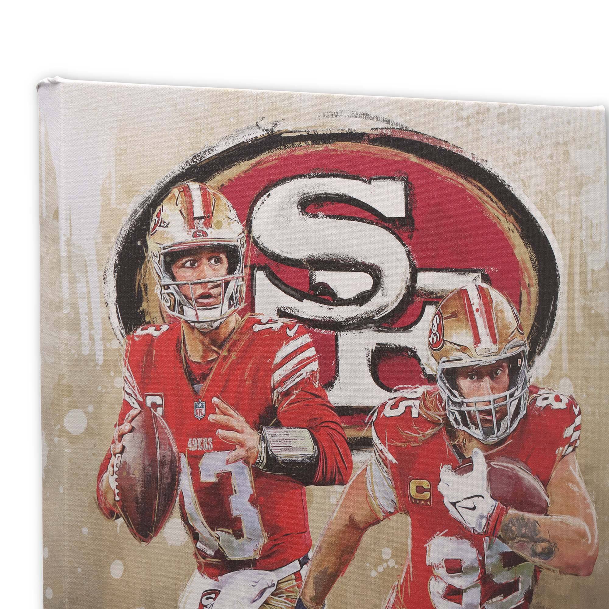 Open Road Brands San Francisco 49ers 15" x 23" Graffiti Canvas Wall Art ...
