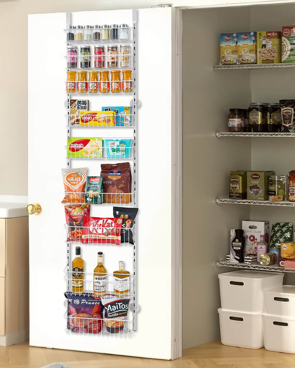 Vevor Over the Door Pantry Organizer, 9-Tier Pantry Organization and ...