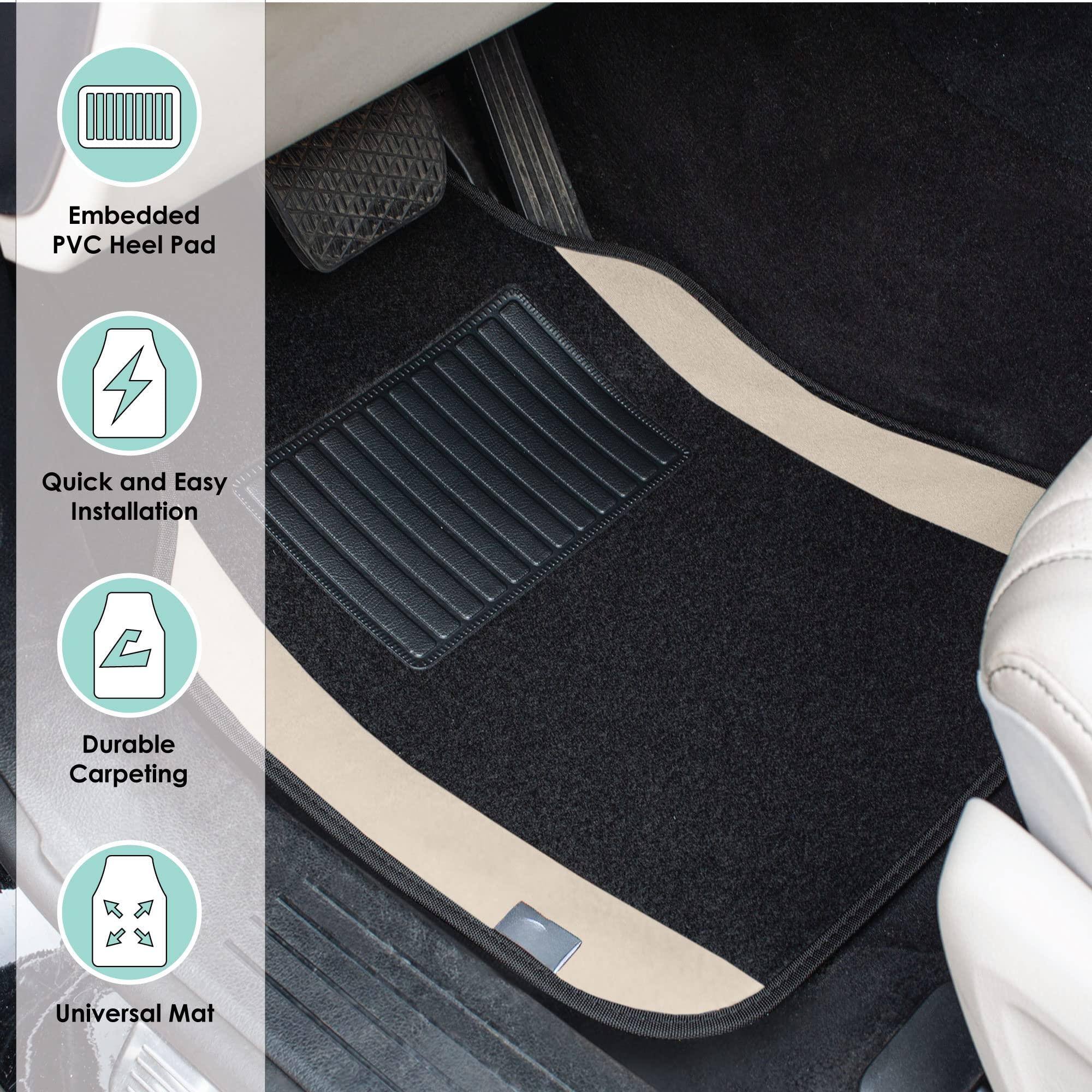 Empire DigiLabs Automotive Floor Mats Universal Fit Carpet Car With ...
