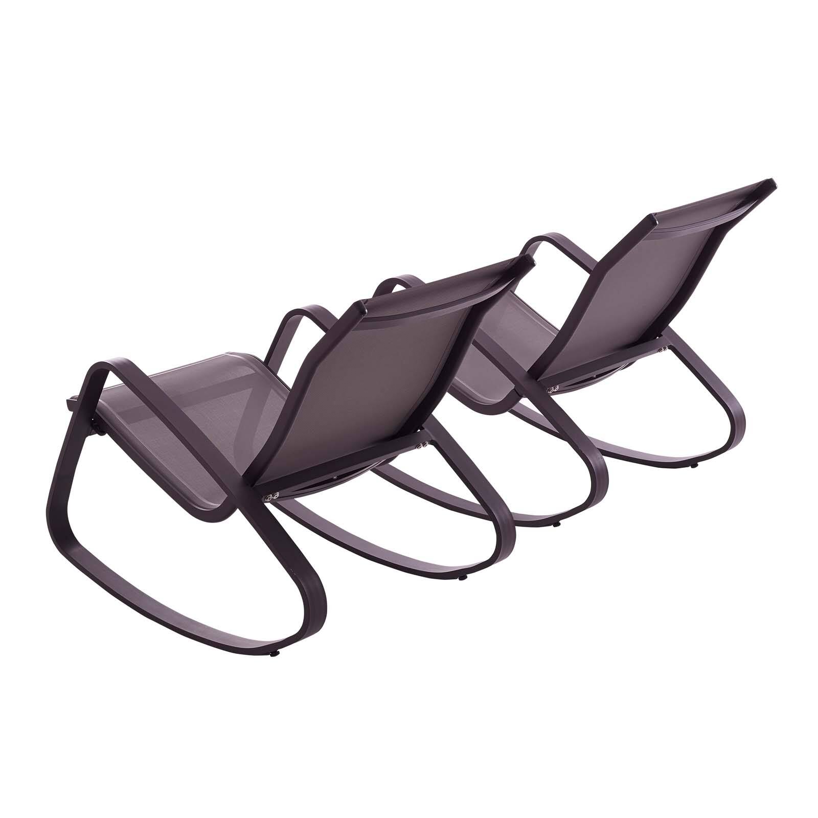Traveler Outdoor Patio Mesh Sling Rocking Lounge Chair Set of 2 by ...