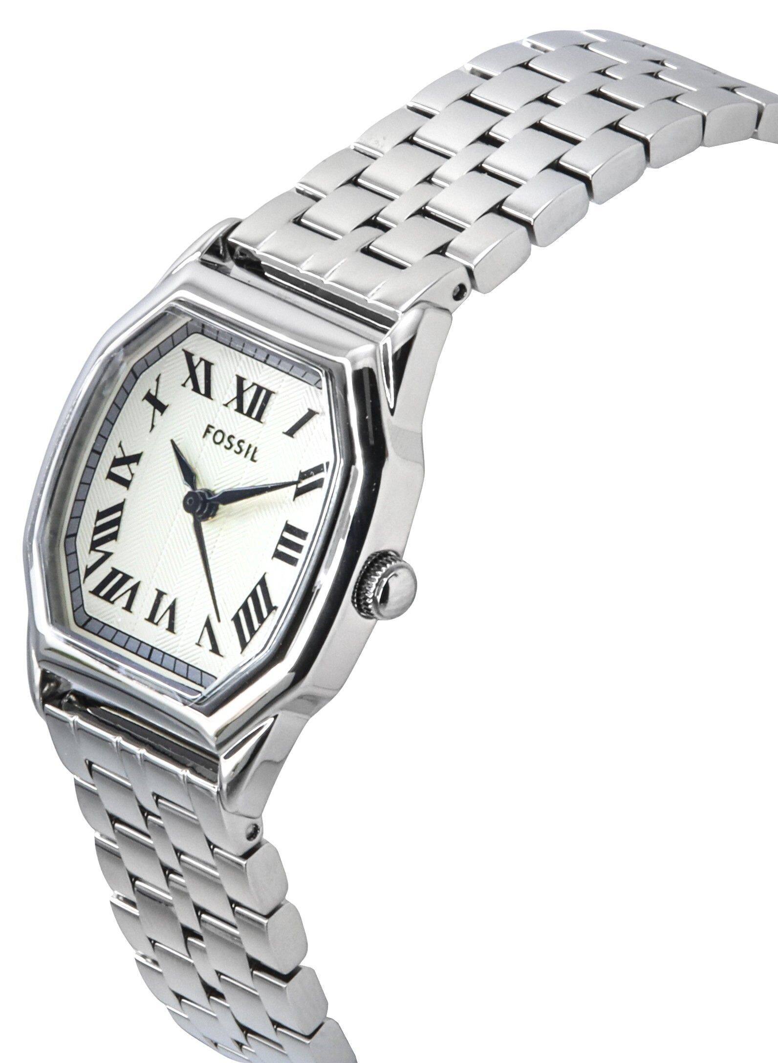 Fossil Harlow Quartz ES5363 Ladies Watch Stainless Steel Cream Dial 30M ...