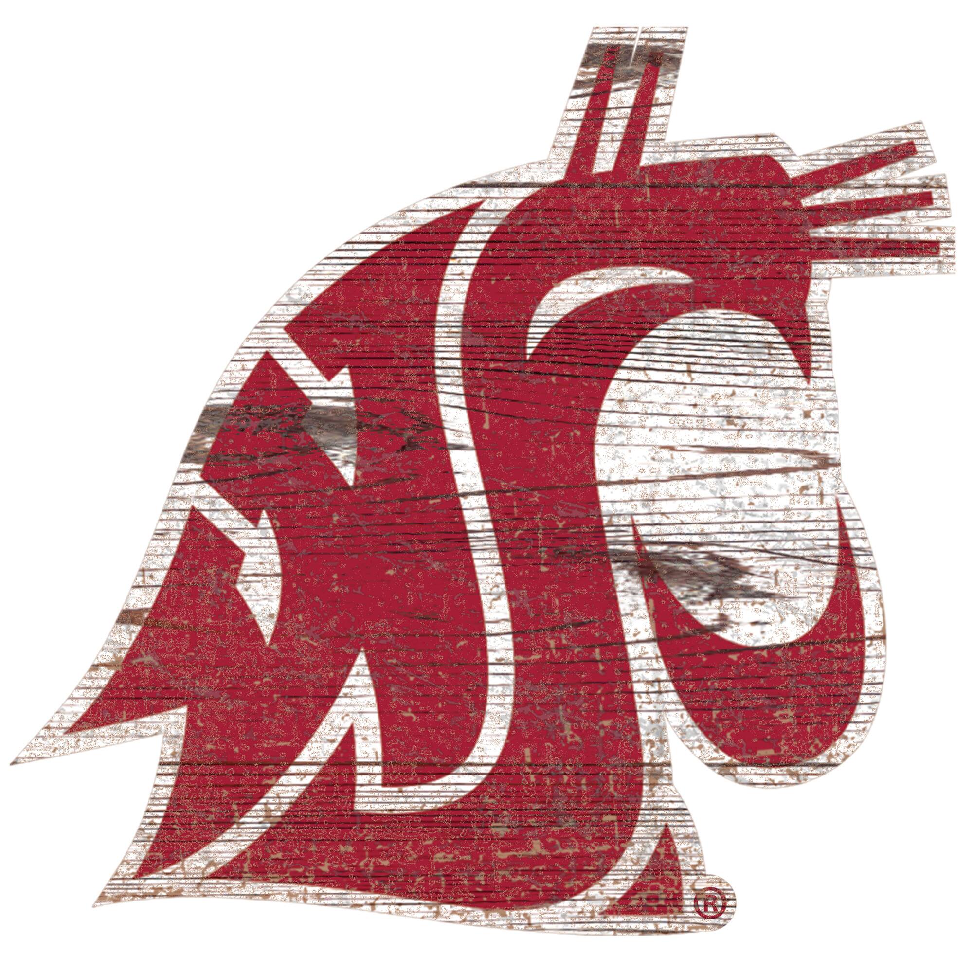 Fan Creations Washington State Cougars Distressed Logo Cutout Sign ...