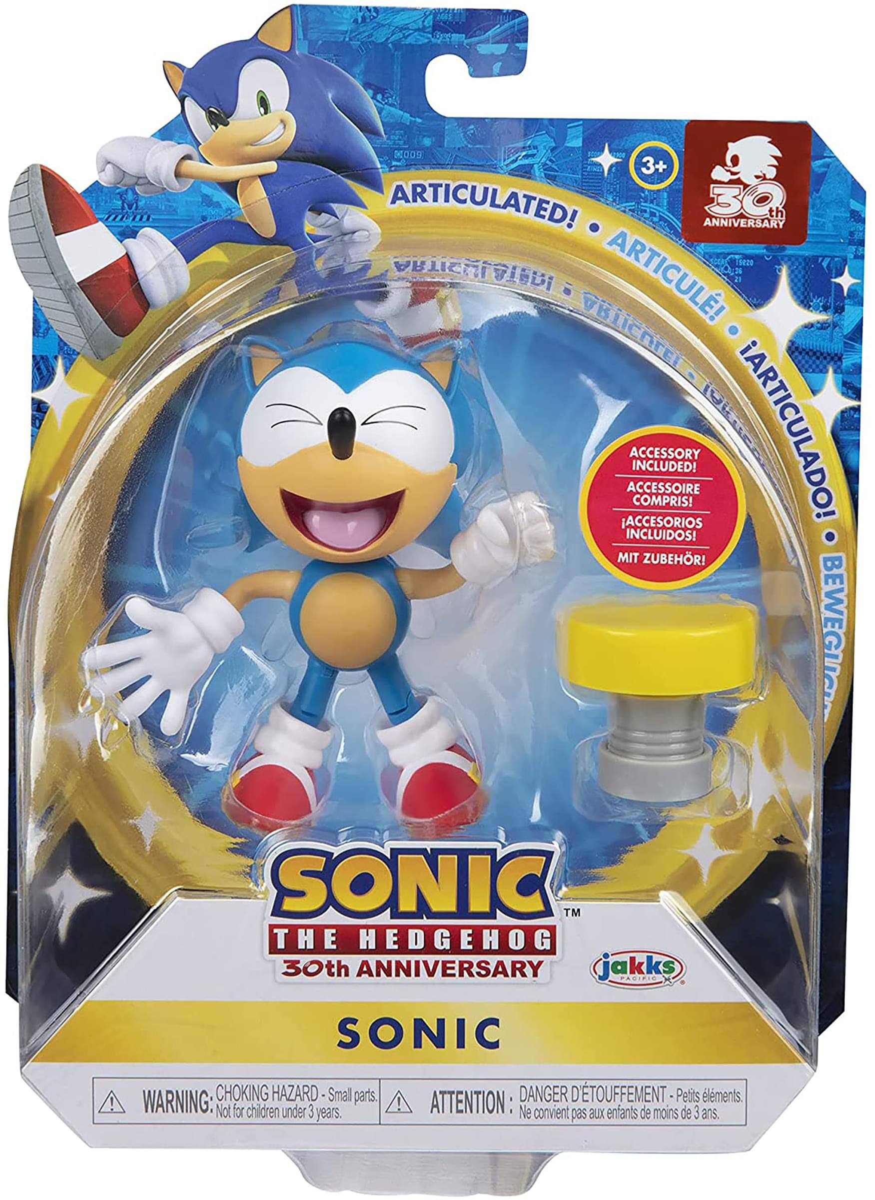 Jakks Pacific Sonic the Hedgehog 4 Inch Figure | Classic Sonic Blue ...