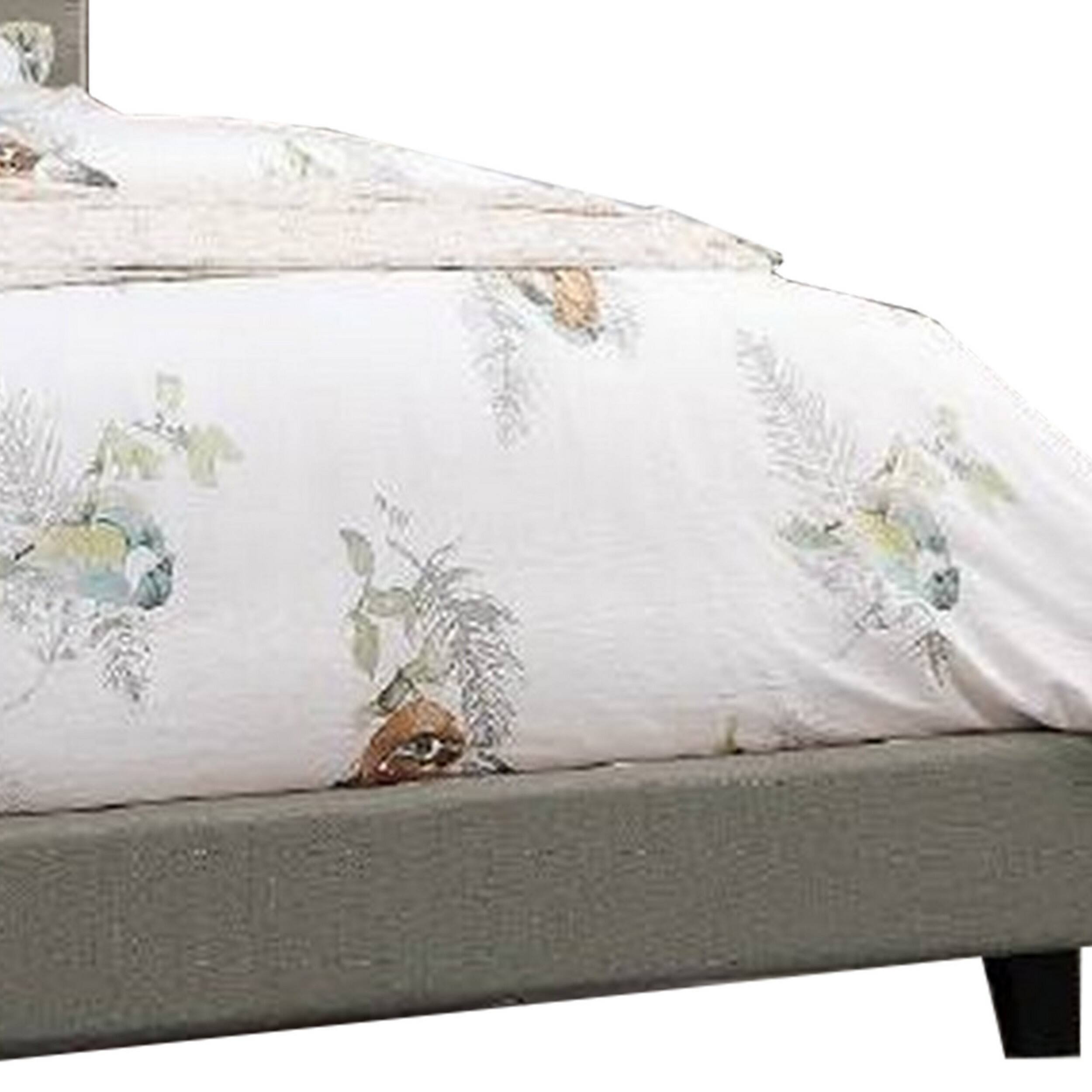 Manhattan Lane Eni Upholstered Queen Size Bed, Tufted Adjustable ...