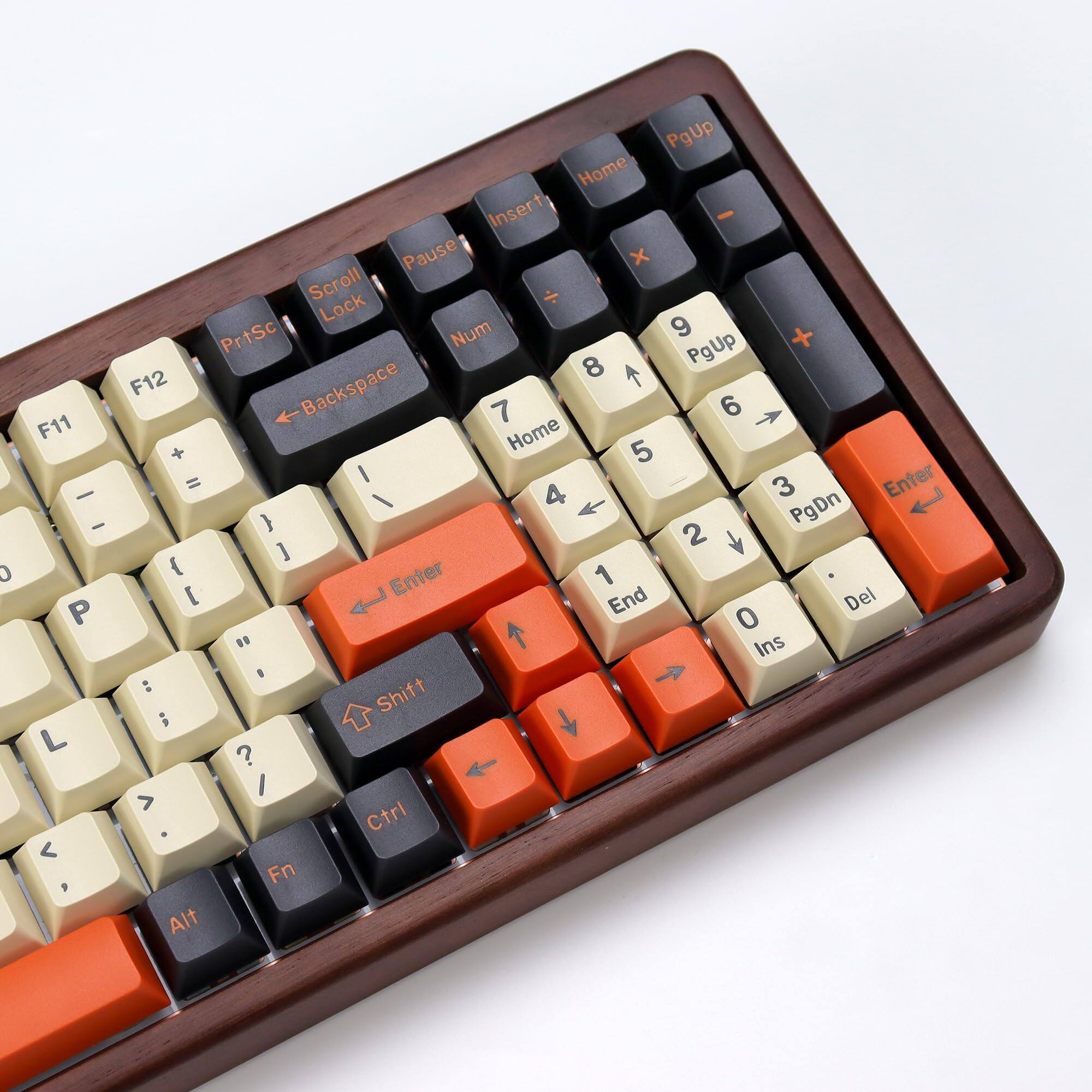 Cedar Assembly Carbon Pbt Double Shot Orange Keycap Set Retro Custom ...