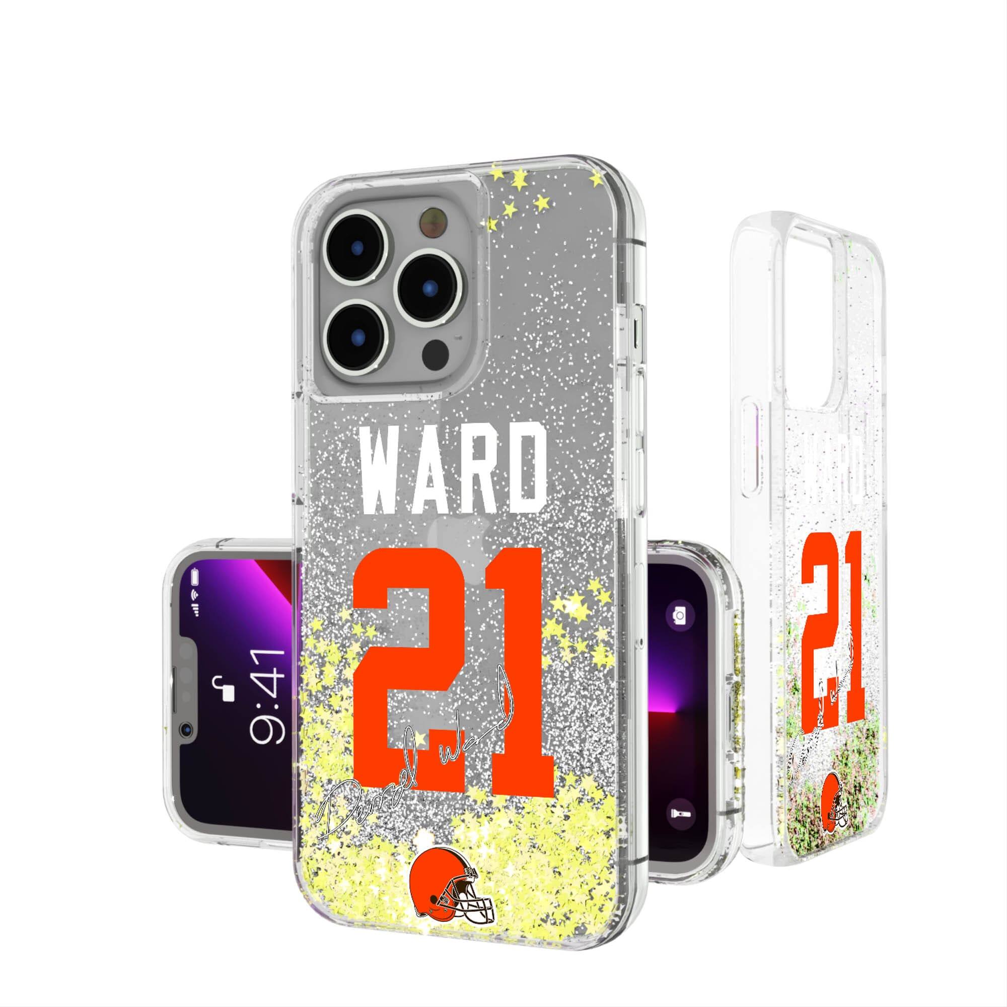 Keyscaper NFL Denzel Ward Cleveland Browns iPhone Glitter Phone Case 14 ...