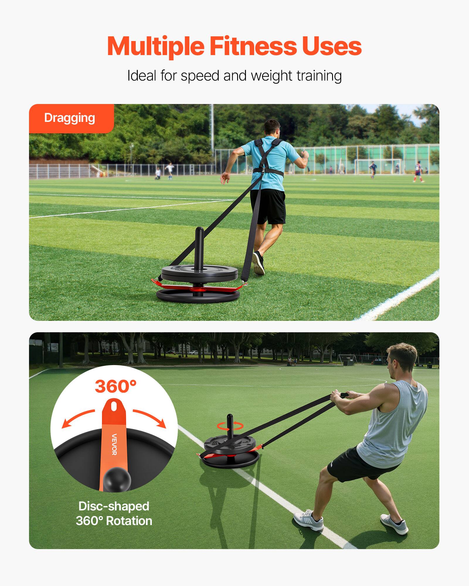 VEVOR Weight Sled, Steel Power Sled,Fitness Strength Training Sleds for ...
