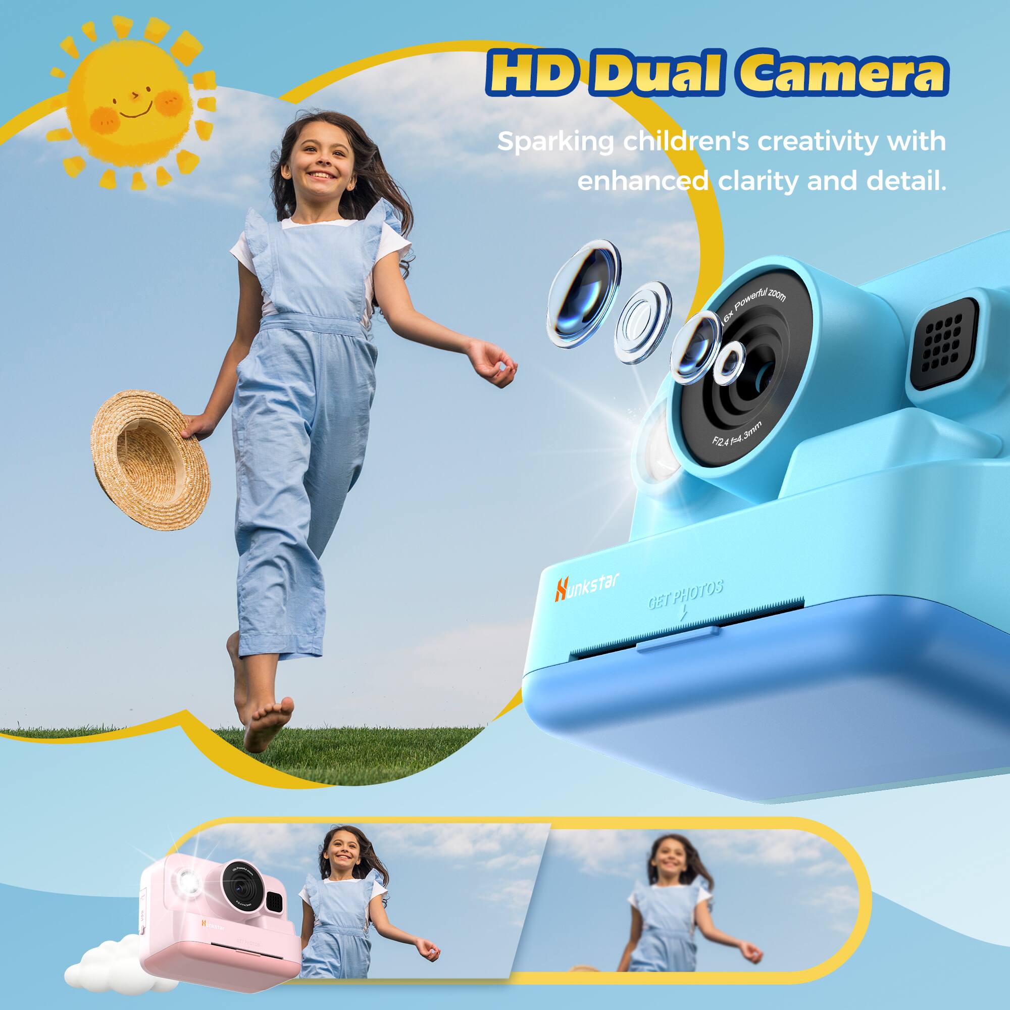 Questions and Answers: Hunkstar Kids Camera Instant Print, Dual Lens ...