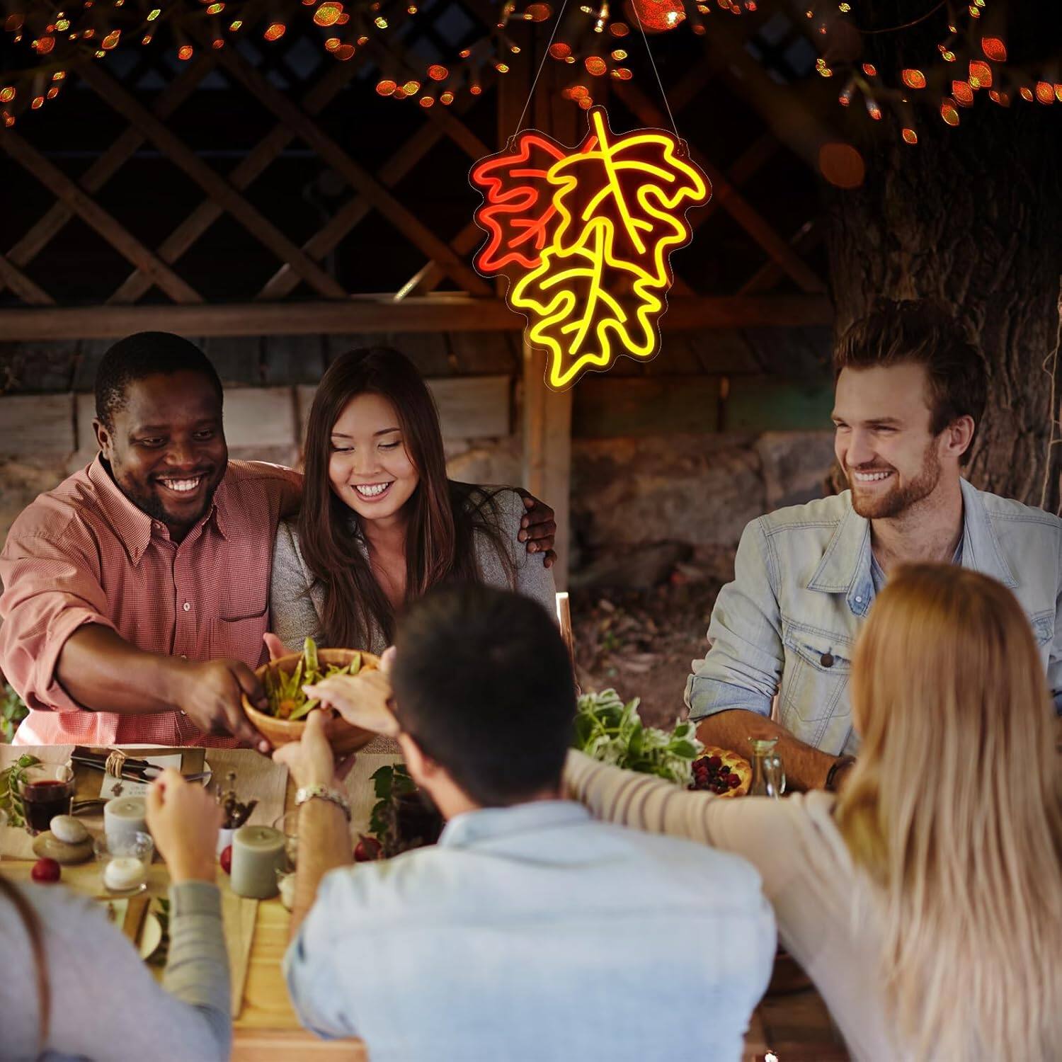 Auledio Maple Neon LED Sign Maple Neon Light Cute USB Powered Light Colorful Aesthetic 3D Wall ...