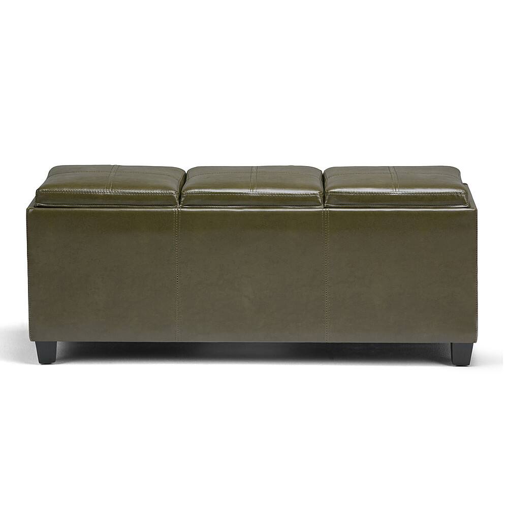 Best Buy: Simpli Home Avalon Rectangular Ottoman With Inner Storage ...