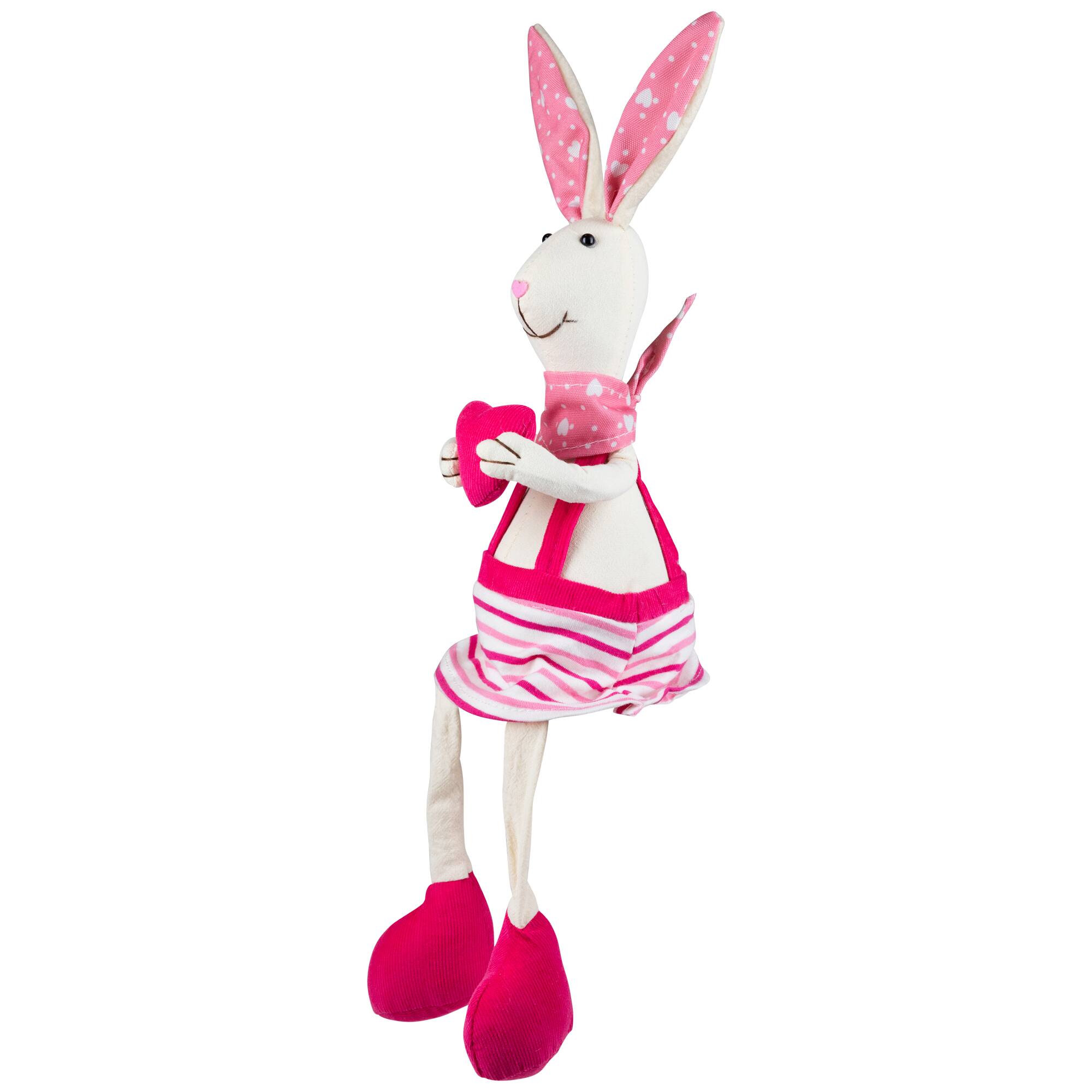 Northlight Sitting Girl Easter Rabbit Decoration with Dangling Legs 16. ...