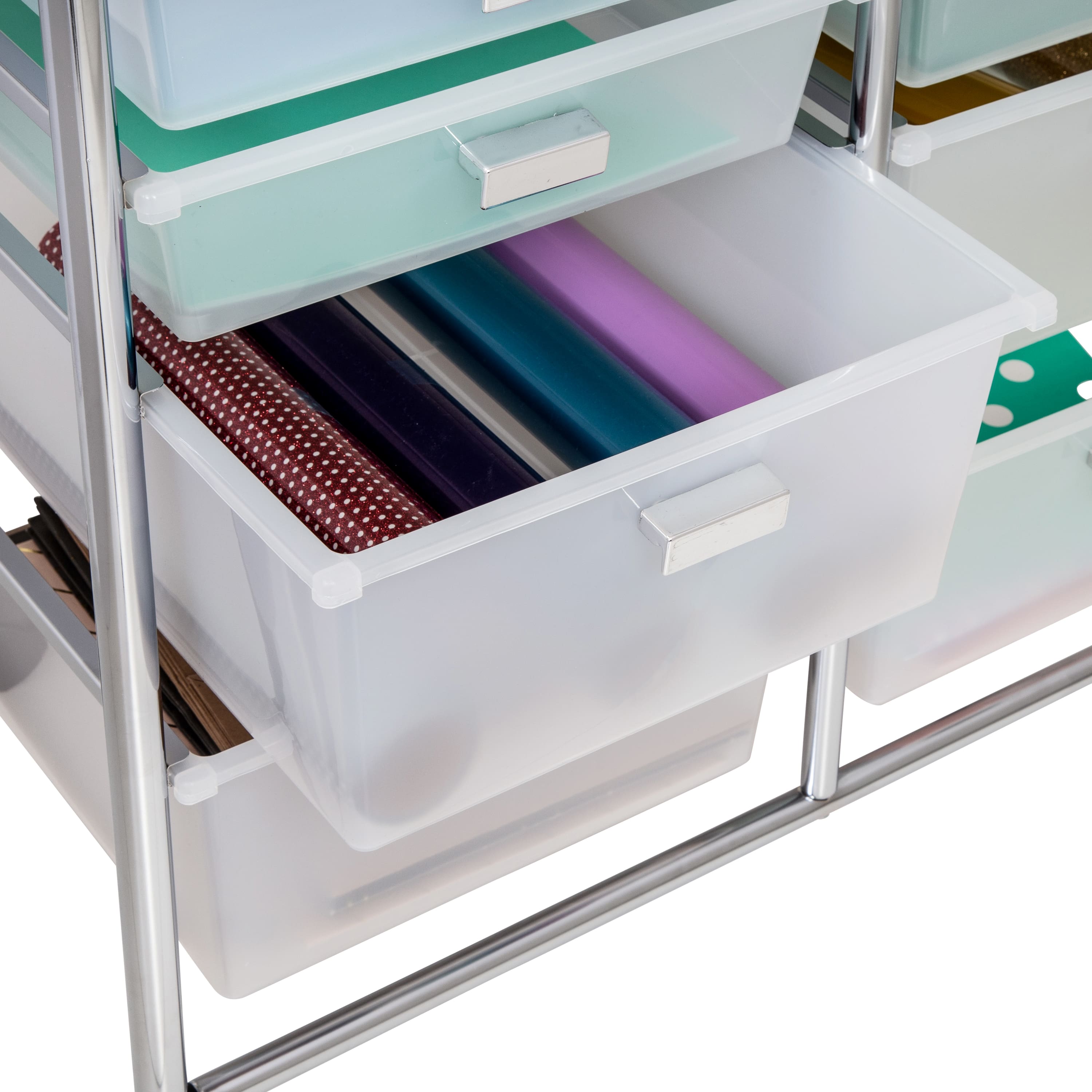 Best Buy: Honey-Can-Do 12-Drawer Rolling Craft Storage Cart Chrome CRT ...