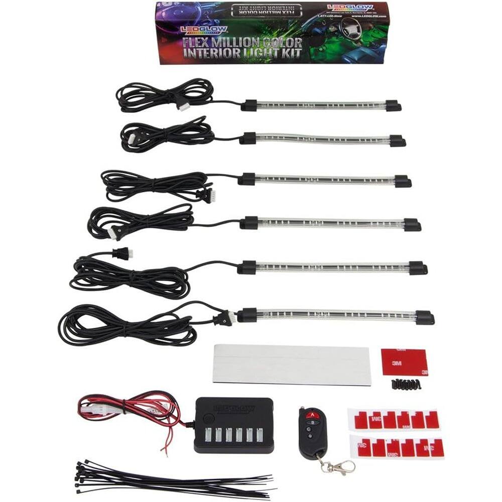 PARKER SLATER 6PC Flexible LED Interior Footwell Lighting Kit, Multi ...