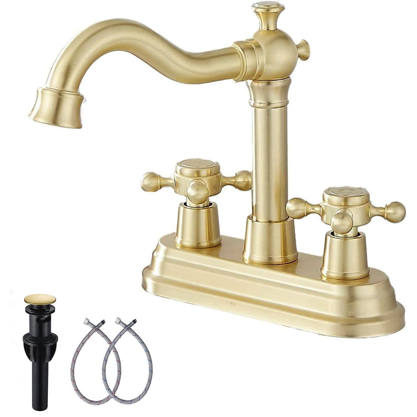 Paradigms Interiors Bathroom Faucet Brushed 2 Handles es Centerset ...
