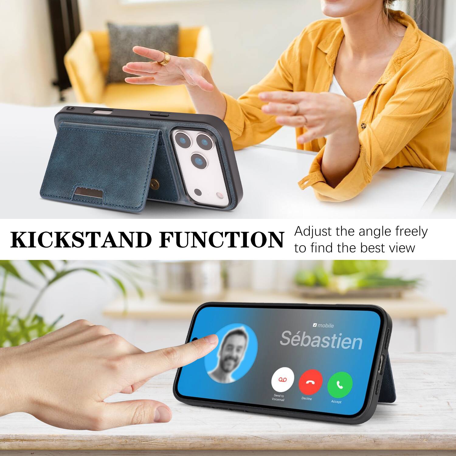 Dteck For Apple iPhone 17 Pro Max Mag Safe Case,2 in 1 Magnetic Wallet ...