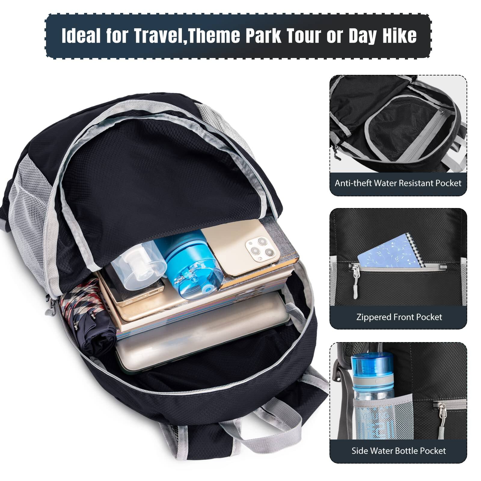 Stamp n Camp Ultra Lightweight Hiking Backpack 20L Packable Small ...