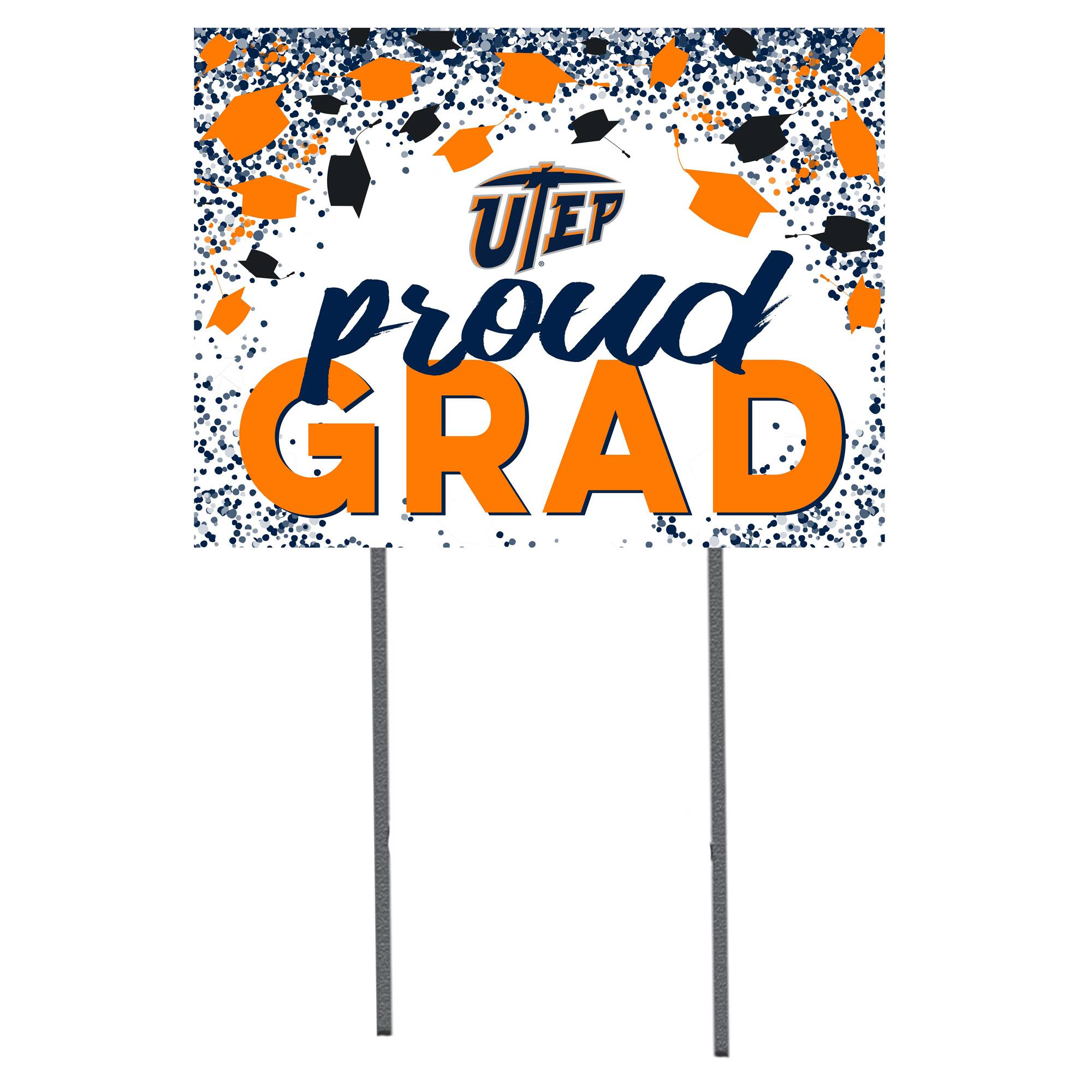 Jardine UTEP Miners 18'' x 24'' Grad Yard Sign White 5201265 - Best Buy