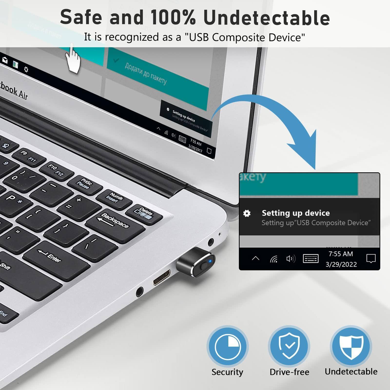 Cozy Serene Mouse USB Jiggler Black Undetectable Jiggers Mover With ...