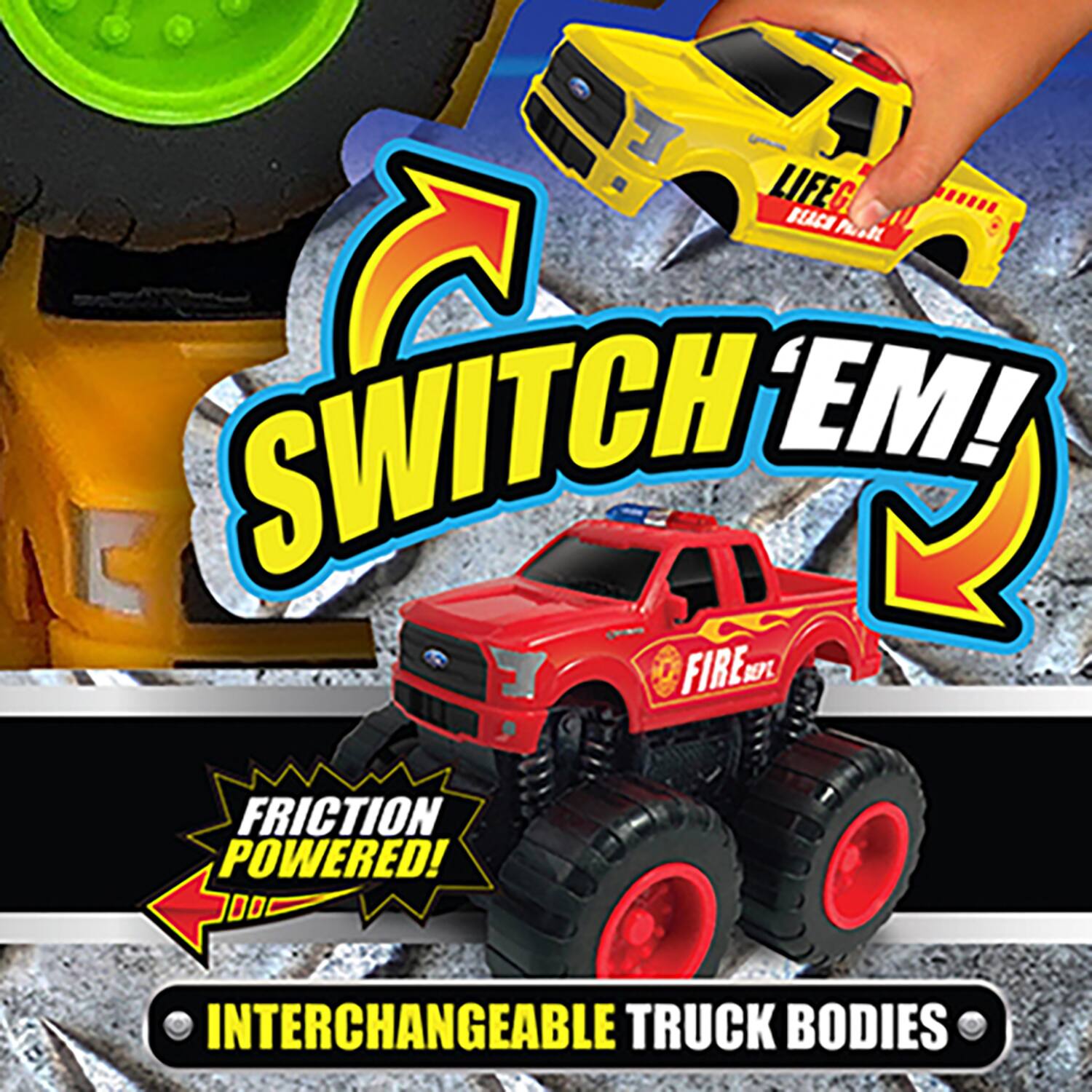 Jam'n Products Ford F 150 Friction Switch'Em Rescue Toy Vehicle Gift ...