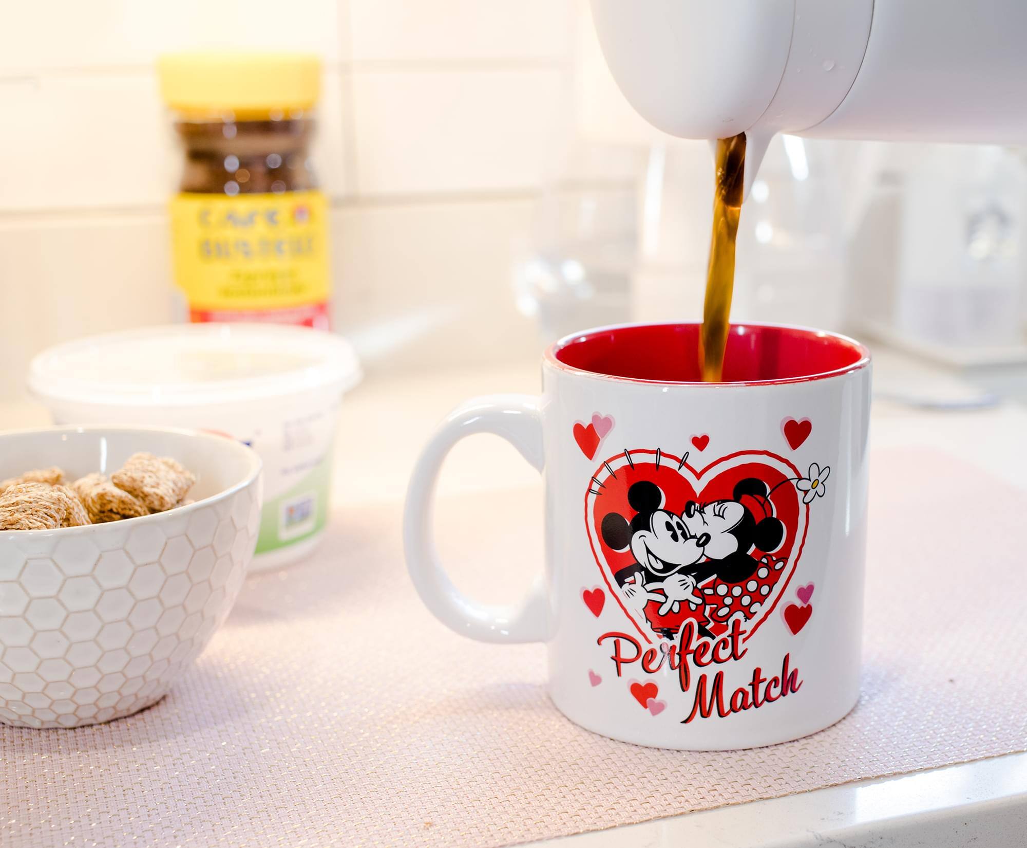 Silver Buffalo Mickey and Minnie Mouse "Perfect Match" Ceramic Coffee ...