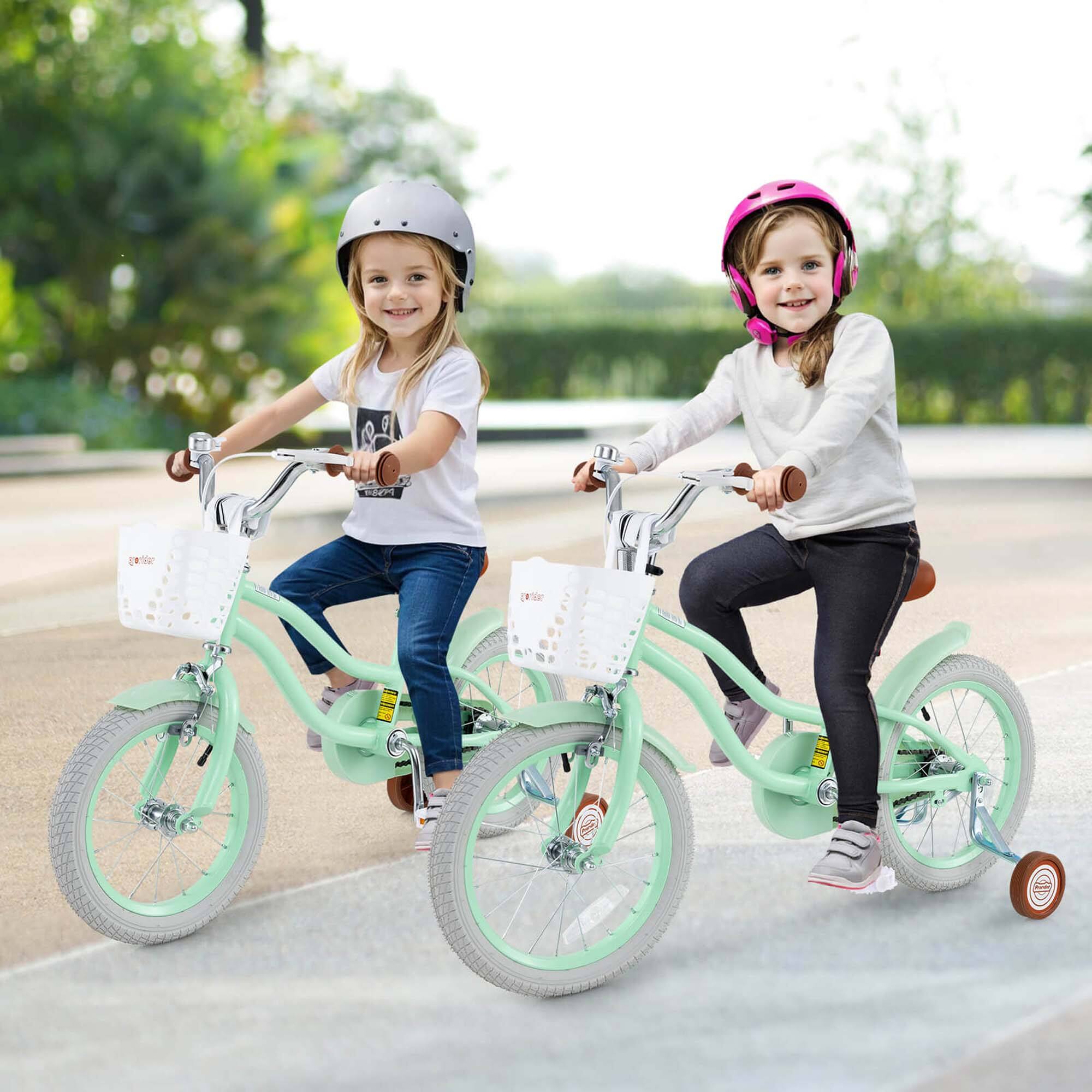 Costway 16" Kids Bike Toddler Adjustable Bicycle with Training Wheel for 4 7 Years Old Girl ...
