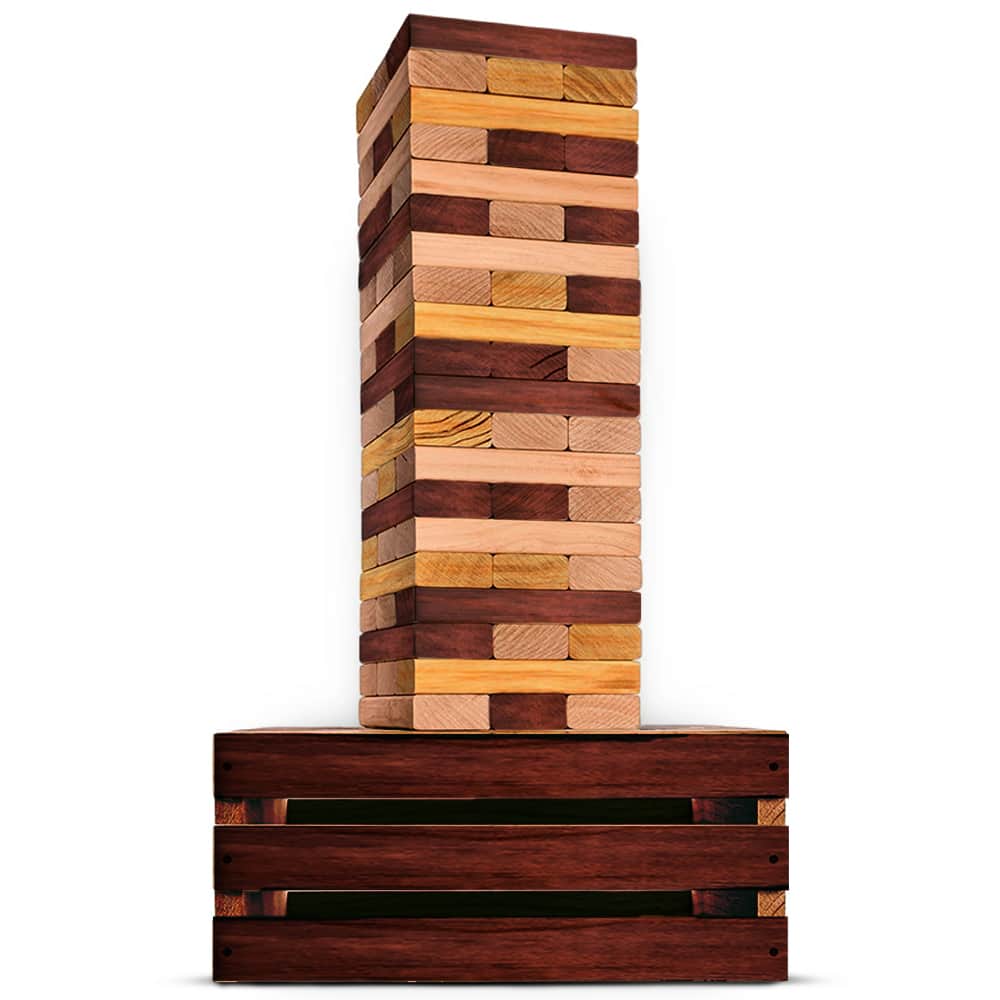 Giant Swooc Games - Reclaimed Wood Tower Game with Storage Crate ...