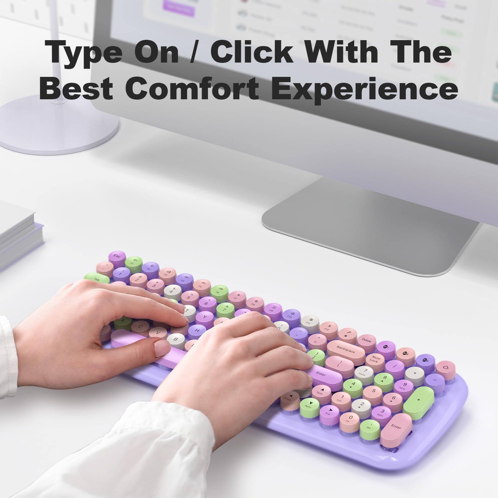 Pacoar Cade Wireless 100 key Mini Typewriter Keyboards For Ipad Pc ...