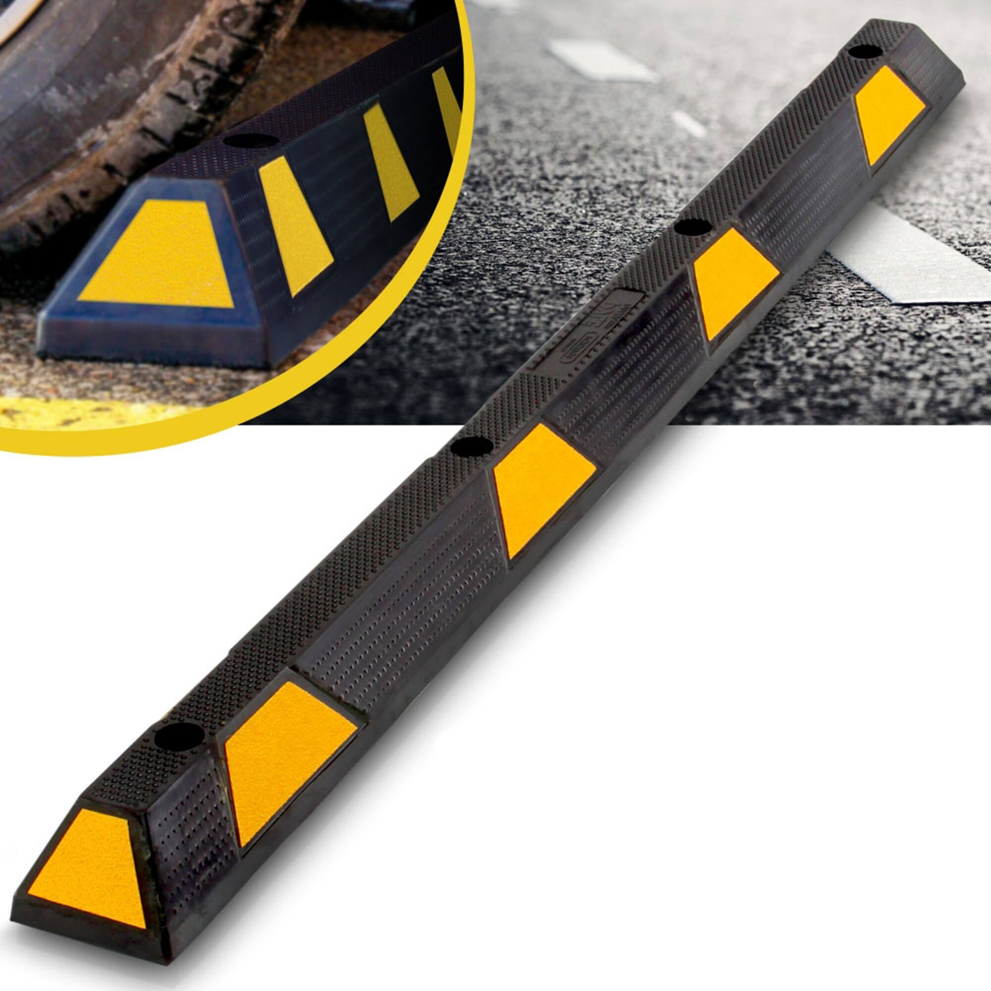 Pyle PCRSTP14 72" Car/Truck Vehicle Driveway Parking Wheel Stop Block ...