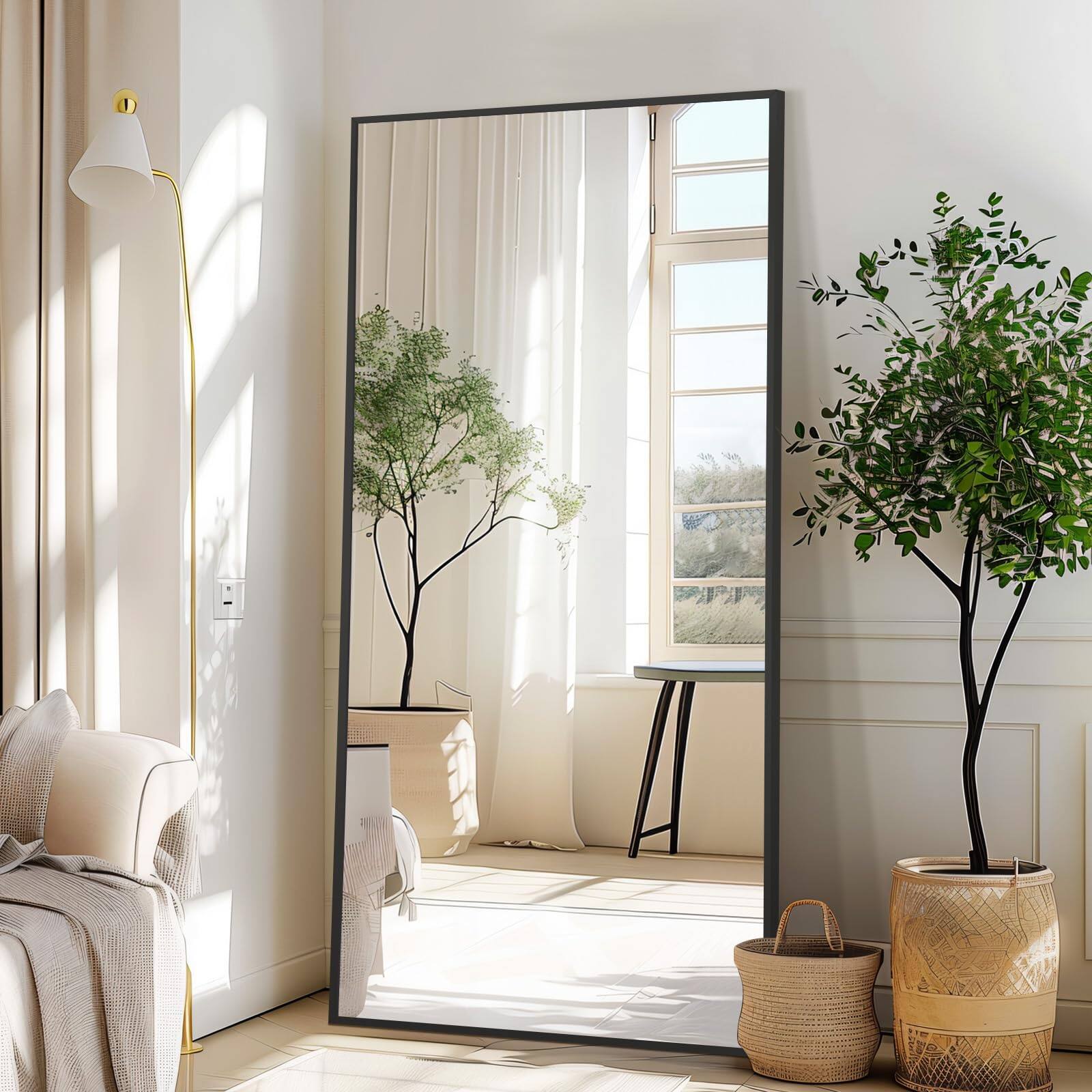 Refined Abode Design Full Length Mirror Oversized Floor Free Standing ...