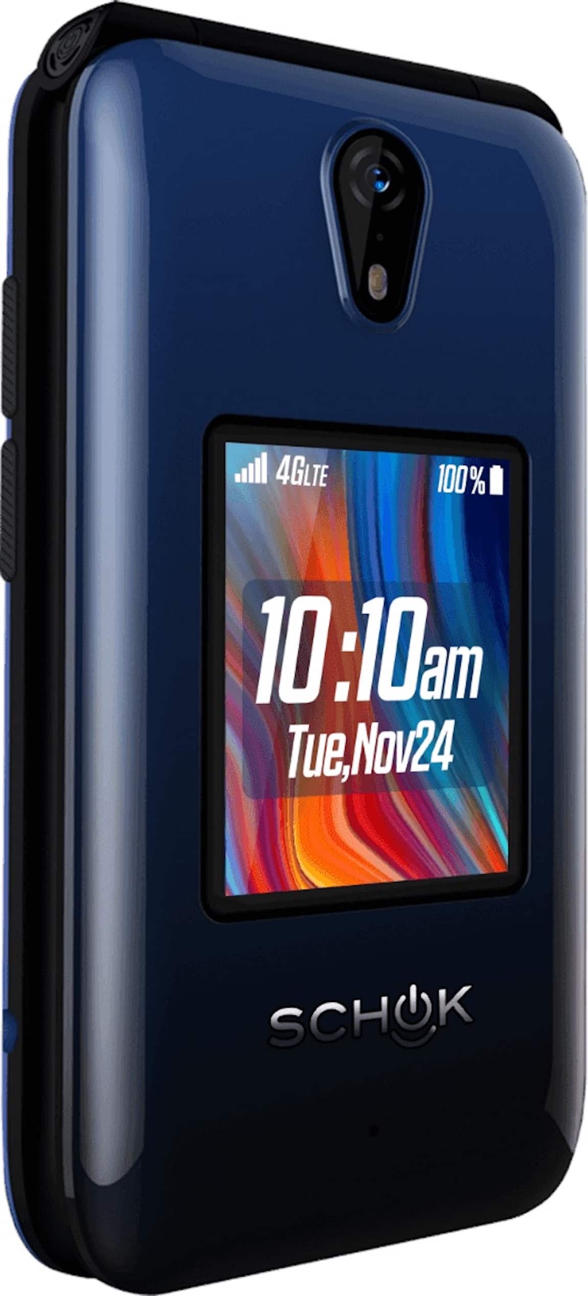 Best Buy: Schok Classic Flip Phone (Unlocked GSM / Verizon) Blue, Red ...