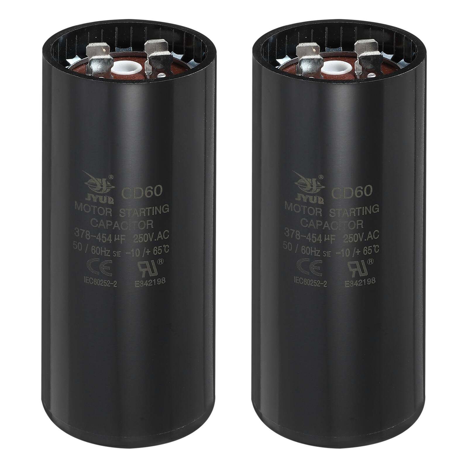 Unique Bargains 2pcs CD60 Capacitor 378 454 Mfd, 250 VAC Run Motor ...