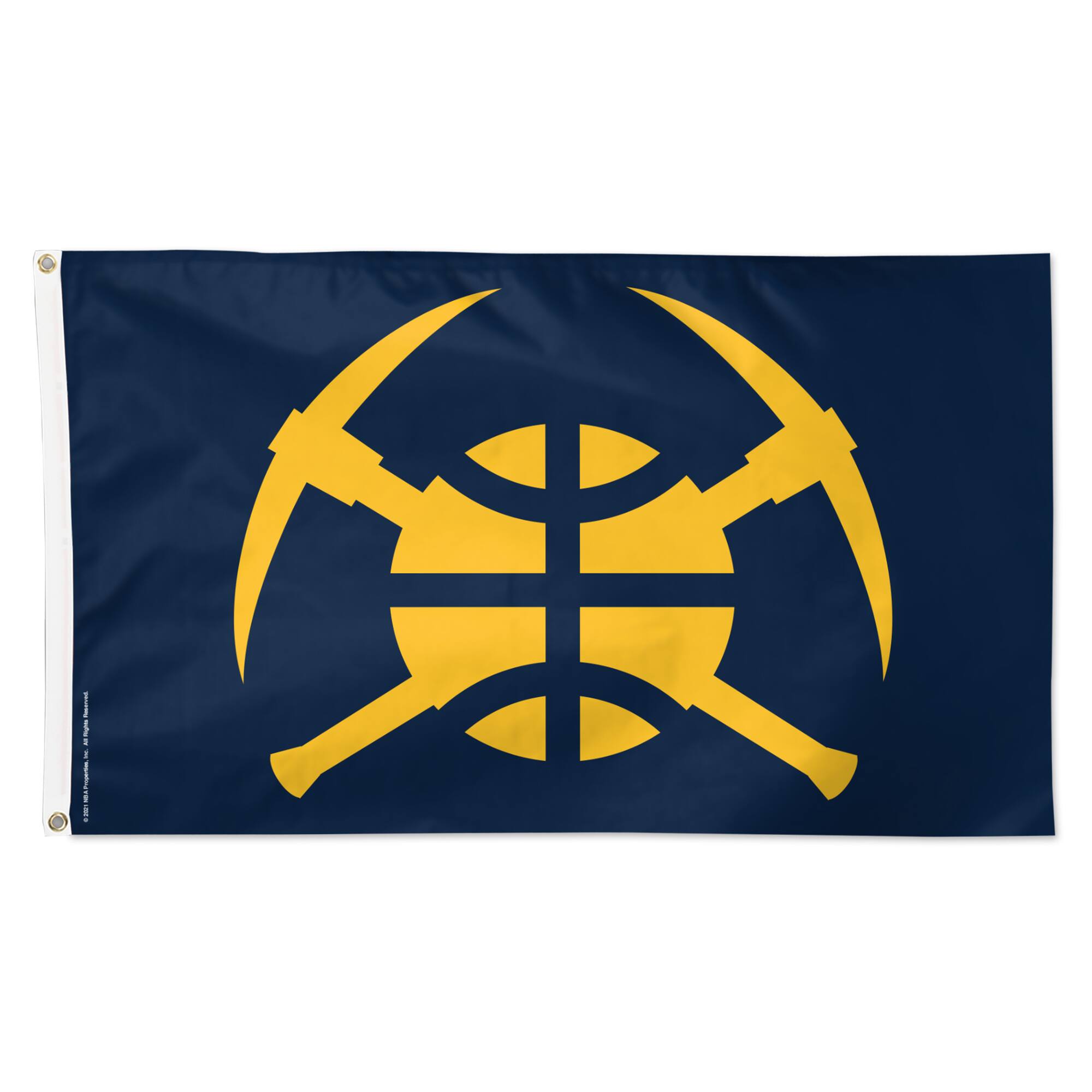 WinCraft Denver Nuggets 3' x 5' Single Sided Deluxe Secondary Team Logo ...