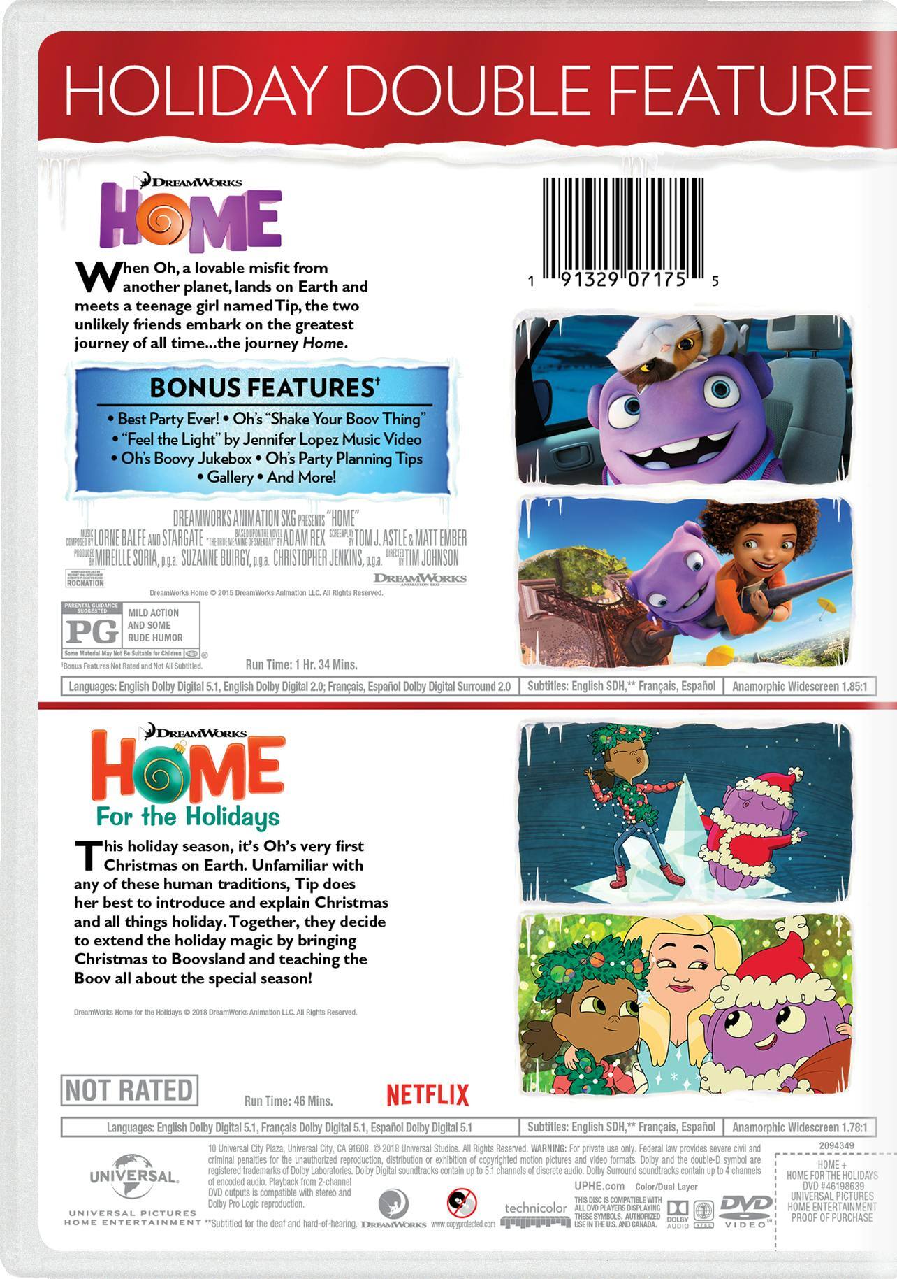 Home/Home: For the Holidays (DVD Double Feature) [DVD] [Standard] - Best Buy