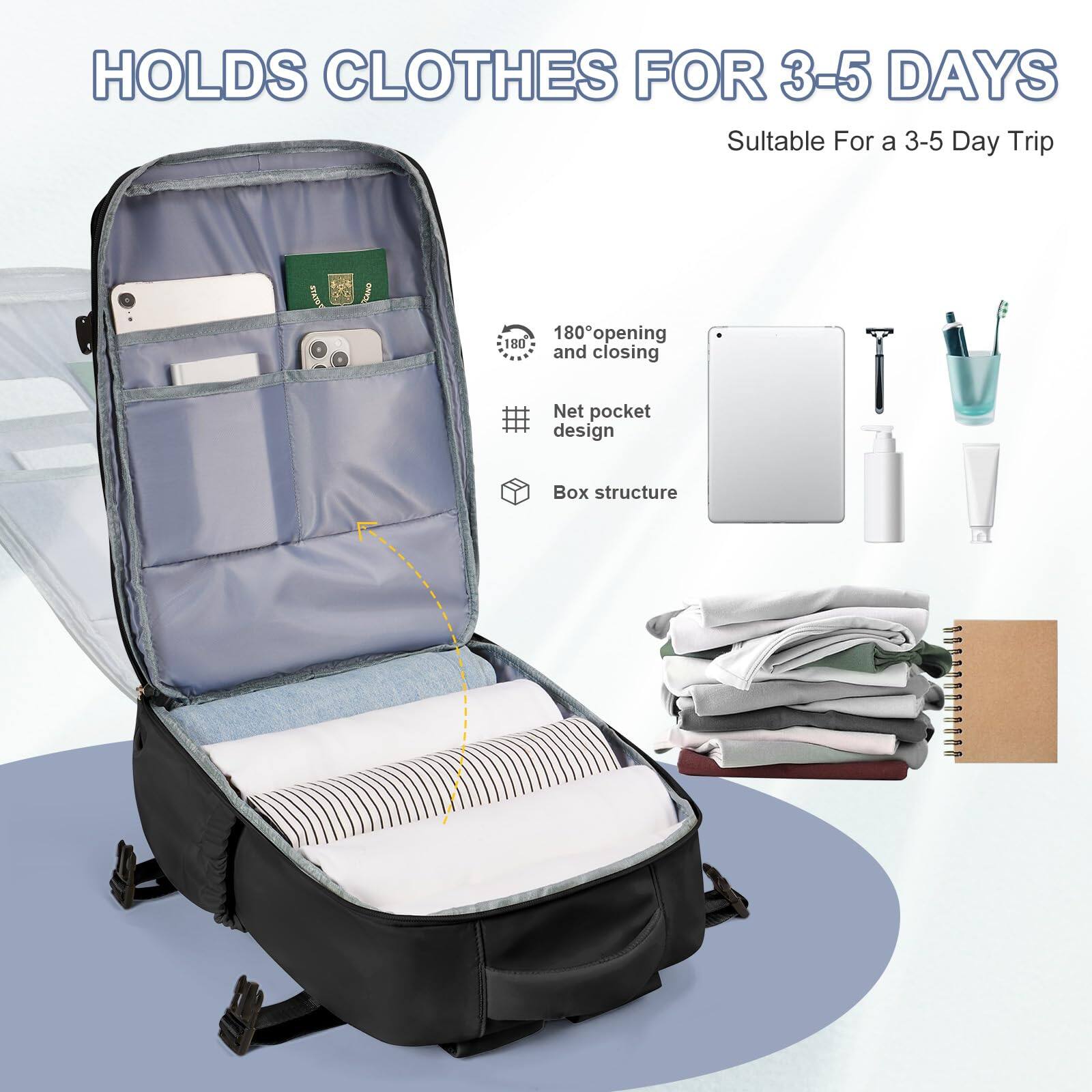 Live At Space Carry On Backpack For Women Large Travel Flight Approved ...