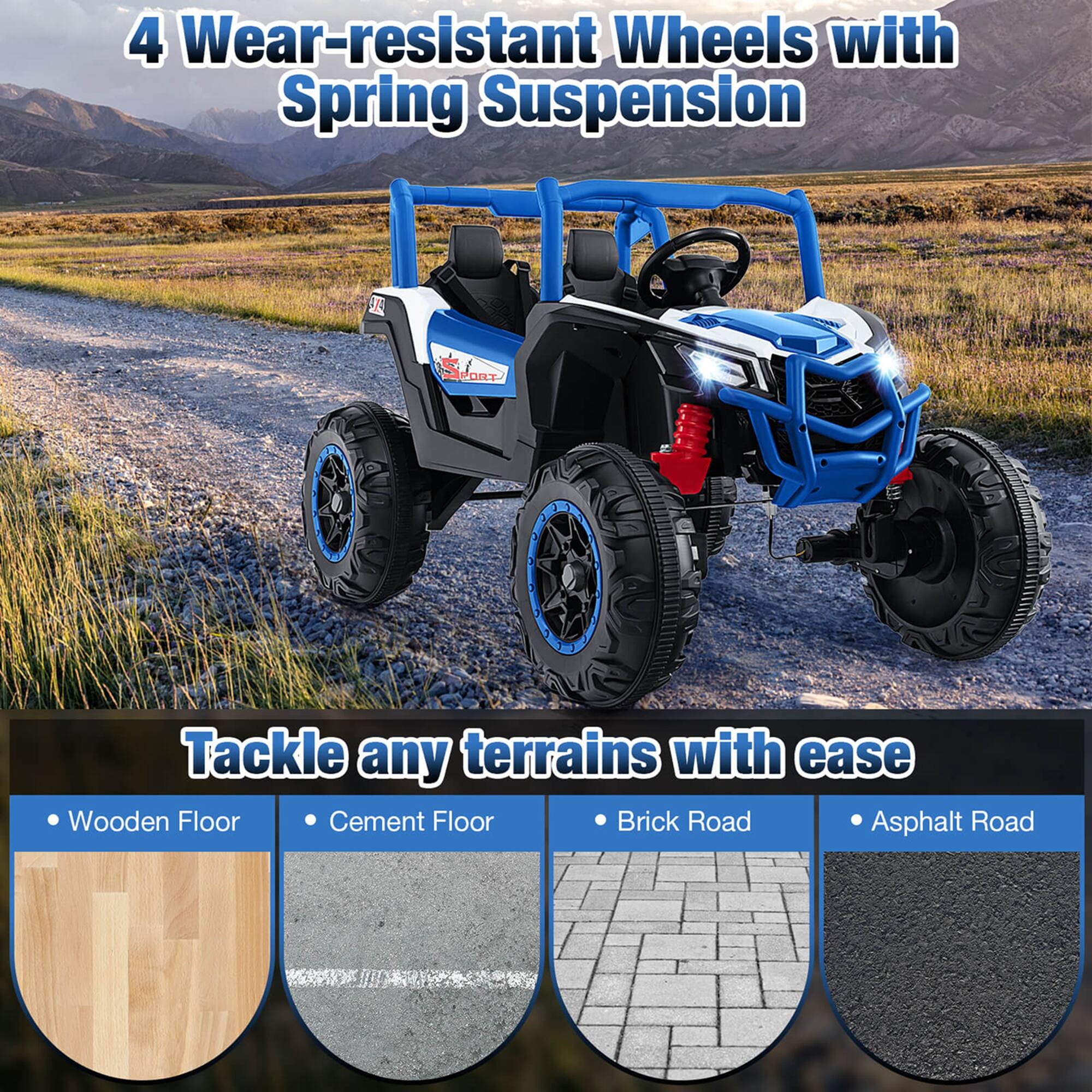 Costway 24V Kids Ride on UTV with 4 x 100W Powerful Engine Remote ...