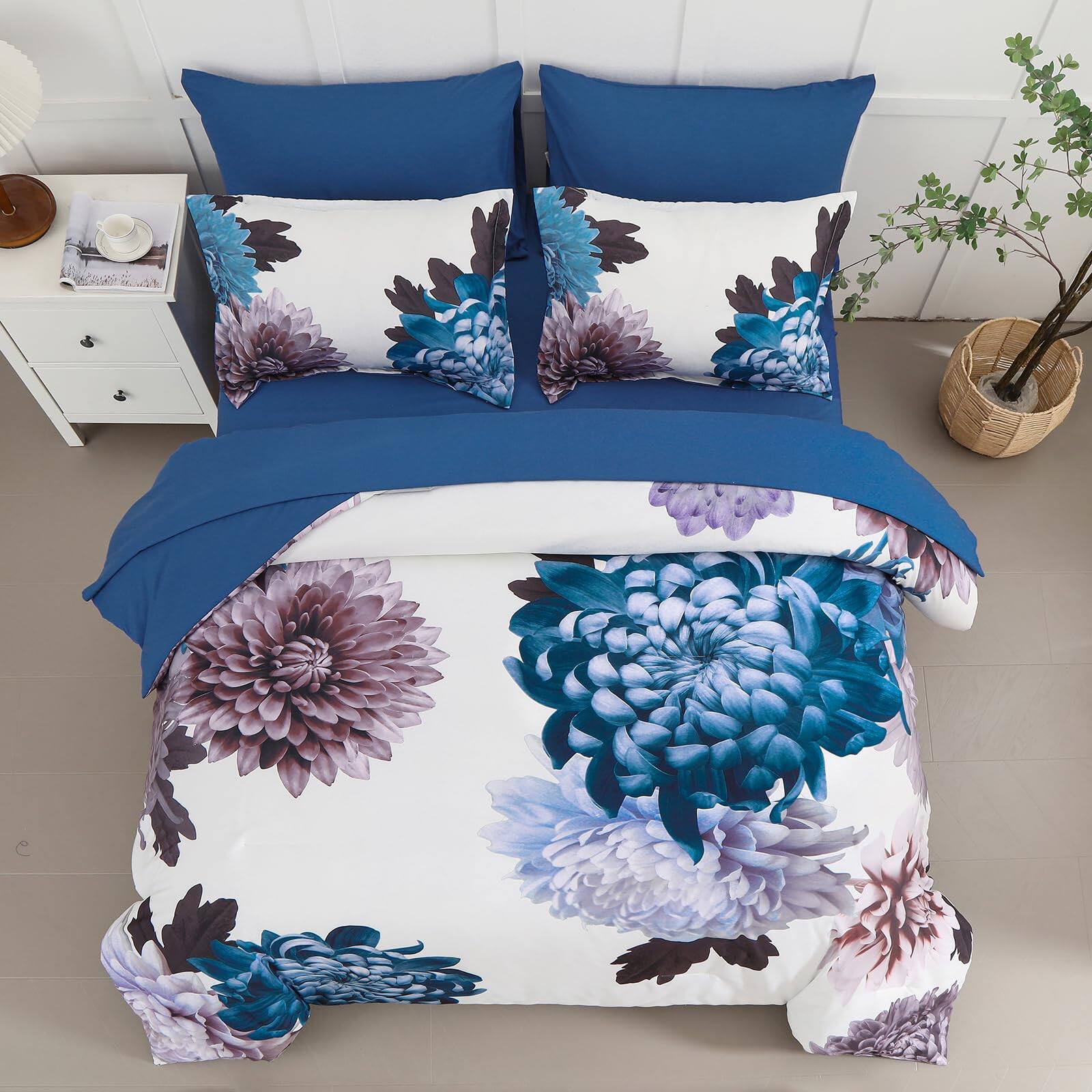 Paradigms Interiors Comforter Set 7 Piece Floral With Sheets Elegant ...