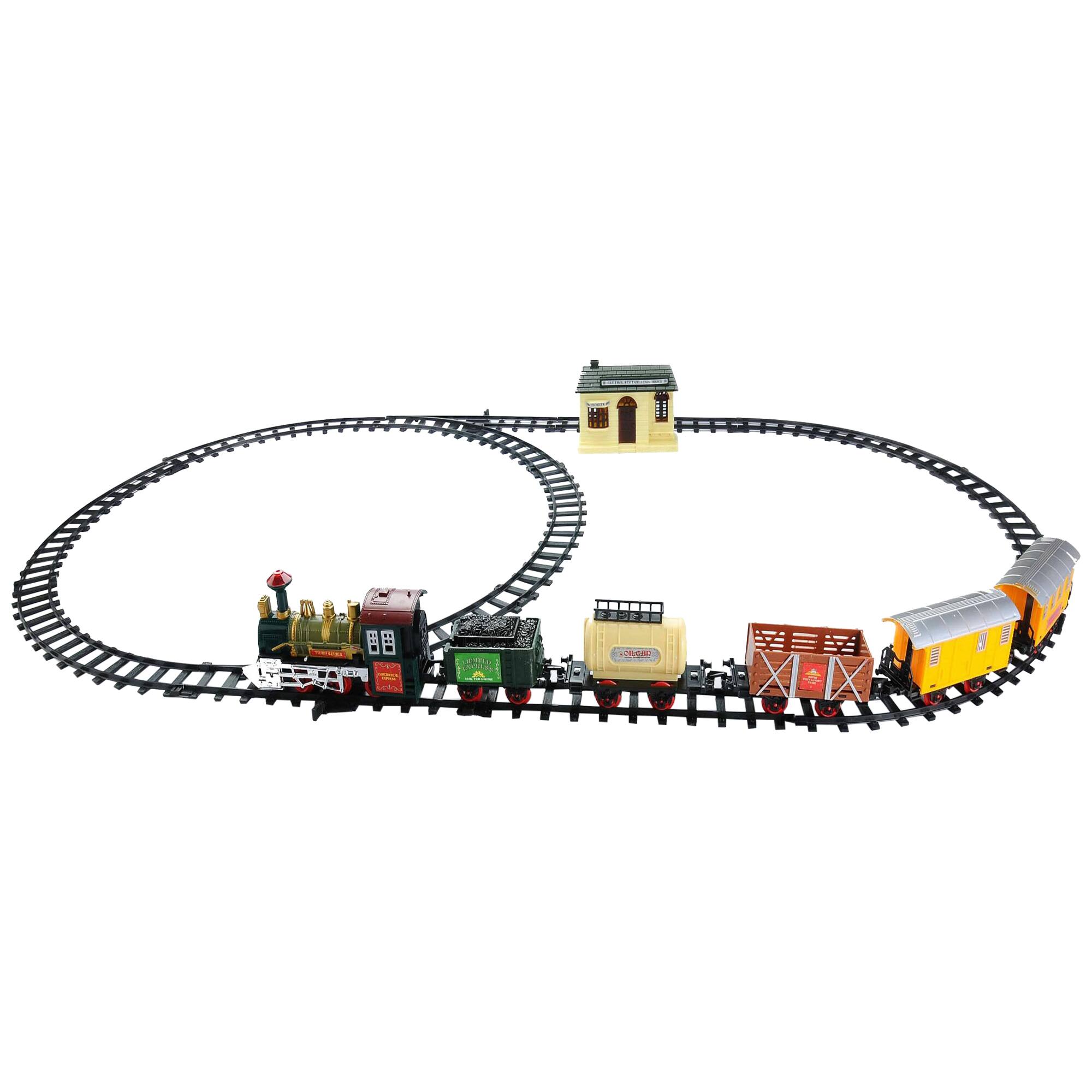 Northlight 18 Piece Lighted and Animated Continental Express Train Set ...