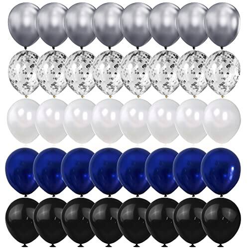 ESBANY 100pcs Chrome Metallic Balloons and Confetti Balloons 12 Inch ...