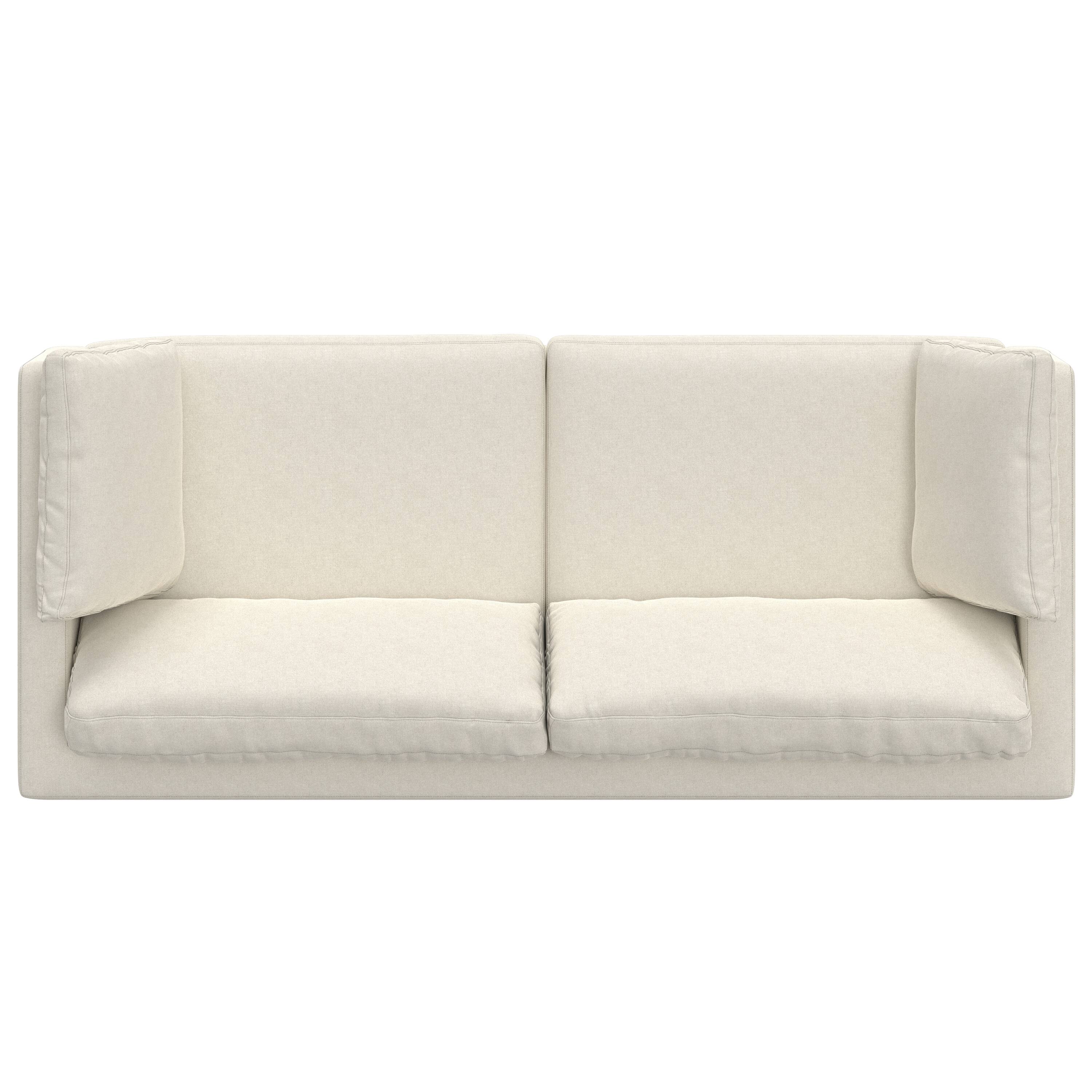 Simpli Home Ava 90 inch Sofa in Tightly Woven Performance Fabric Cream ...