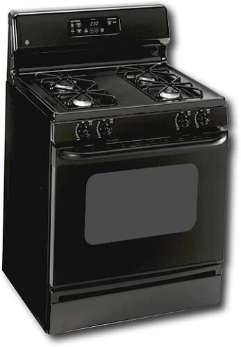 Best Buy: GE 30" Self-Cleaning Freestanding Gas Range Black-on-Black ...
