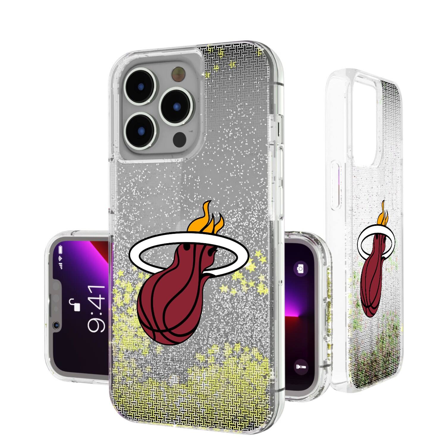 Keyscaper NBA Miami Heat Linen Logo iPhone Glitter Case 15 Pro Max ...