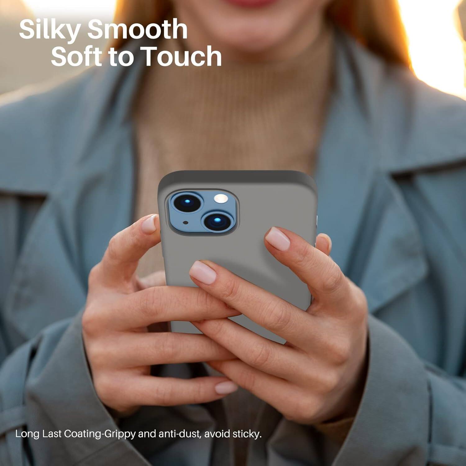 Ornarto Compatible with iPhone 13 Mini Case 5.4", Slim Liquid Silicone ...