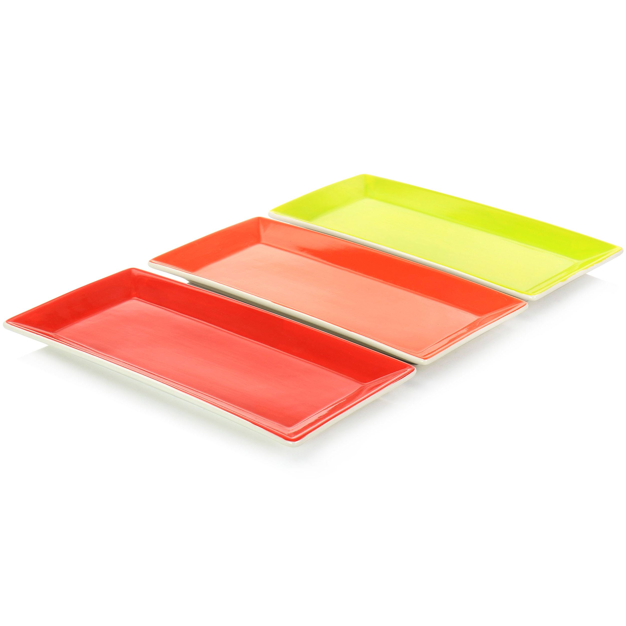 Gibson Home Crenshaw Hand Painted Stoneware 3 Tier Serving Set with ...