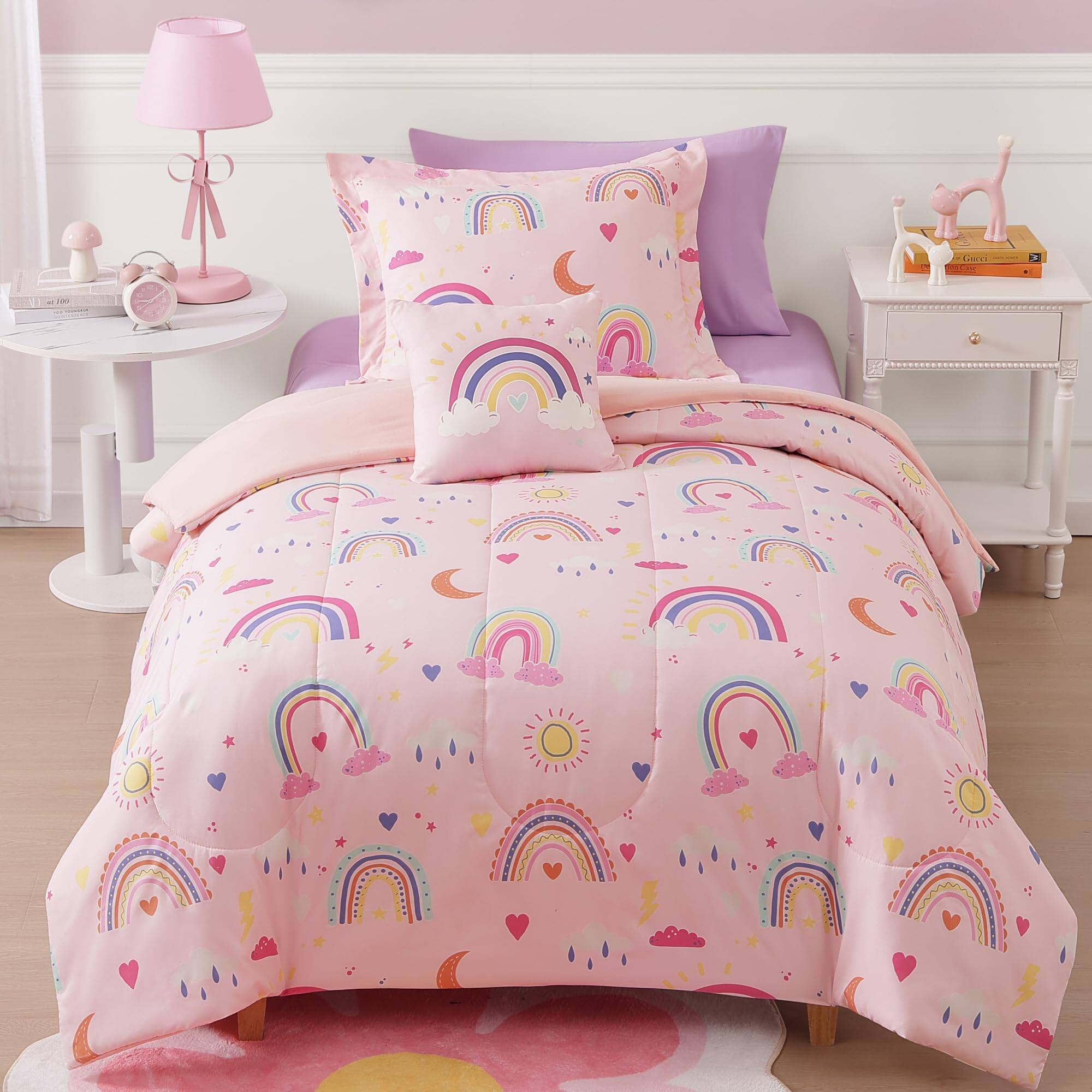 NICHOLAS KLEIN Comforter Set For Girls Mermaid Glow In The Dark Bedding ...