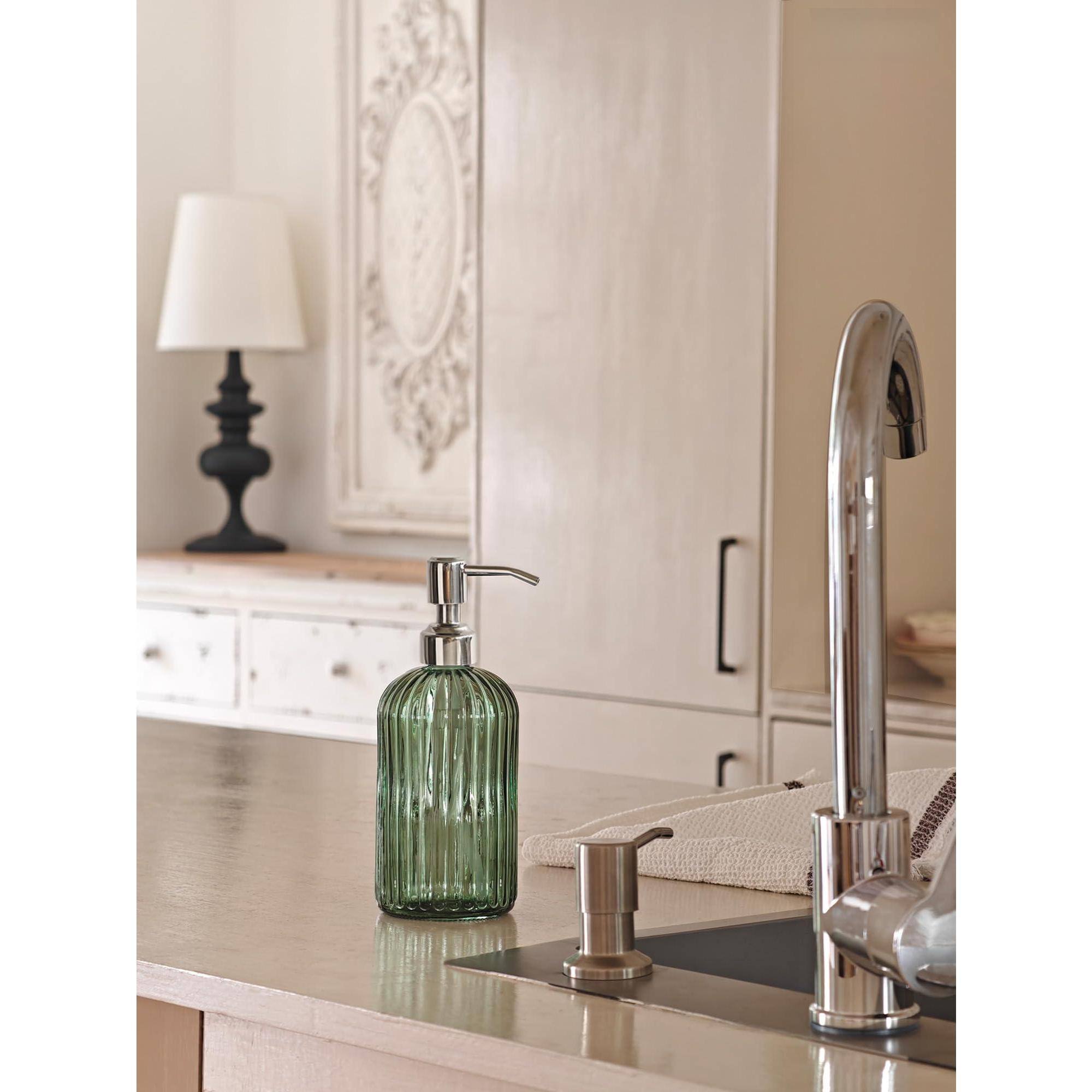 Dapper Styles Soap Dispenser With Rust Proof Pump Refillable Bathroom ...