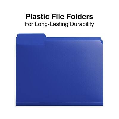 Staples Heavyweight Reinforced File Folders, 1/3 Cut Tab, Letter Size ...